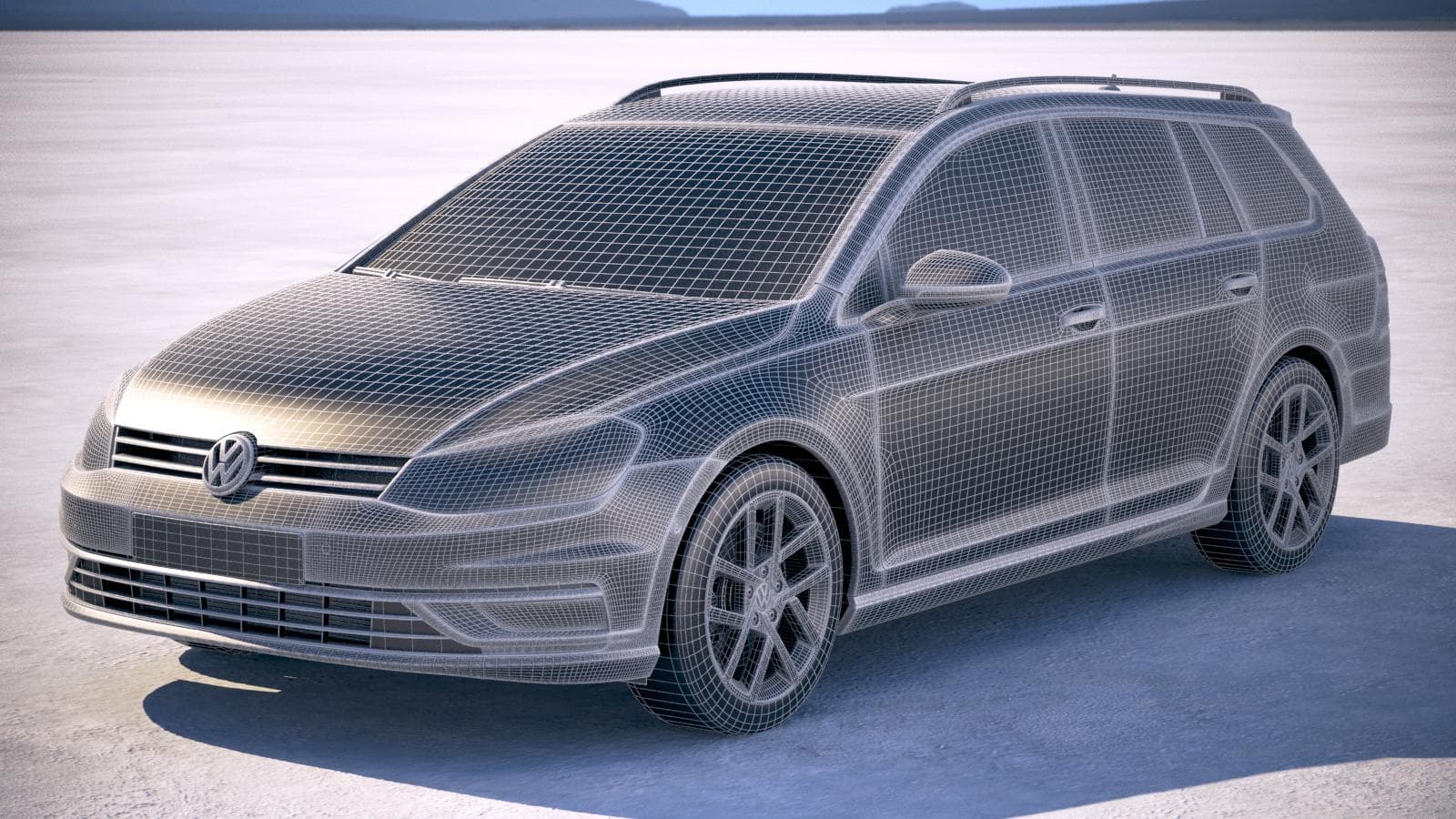 Volkswagen Golf Variant 2017 - 3D Model by SQUIR