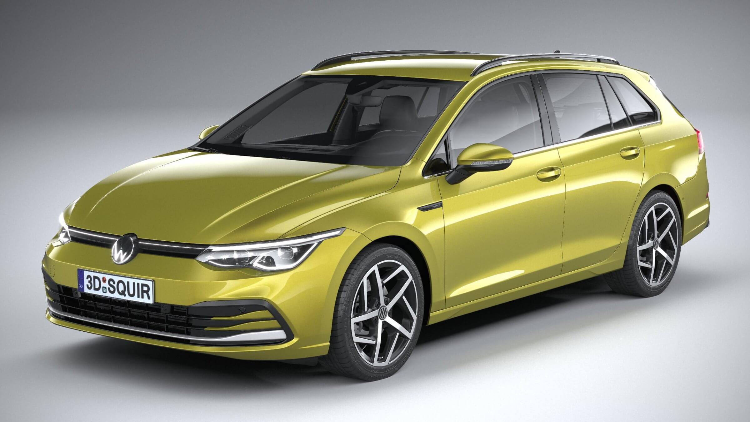 Volkswagen Golf Variant Basic 2021 - 3D Model by SQUIR