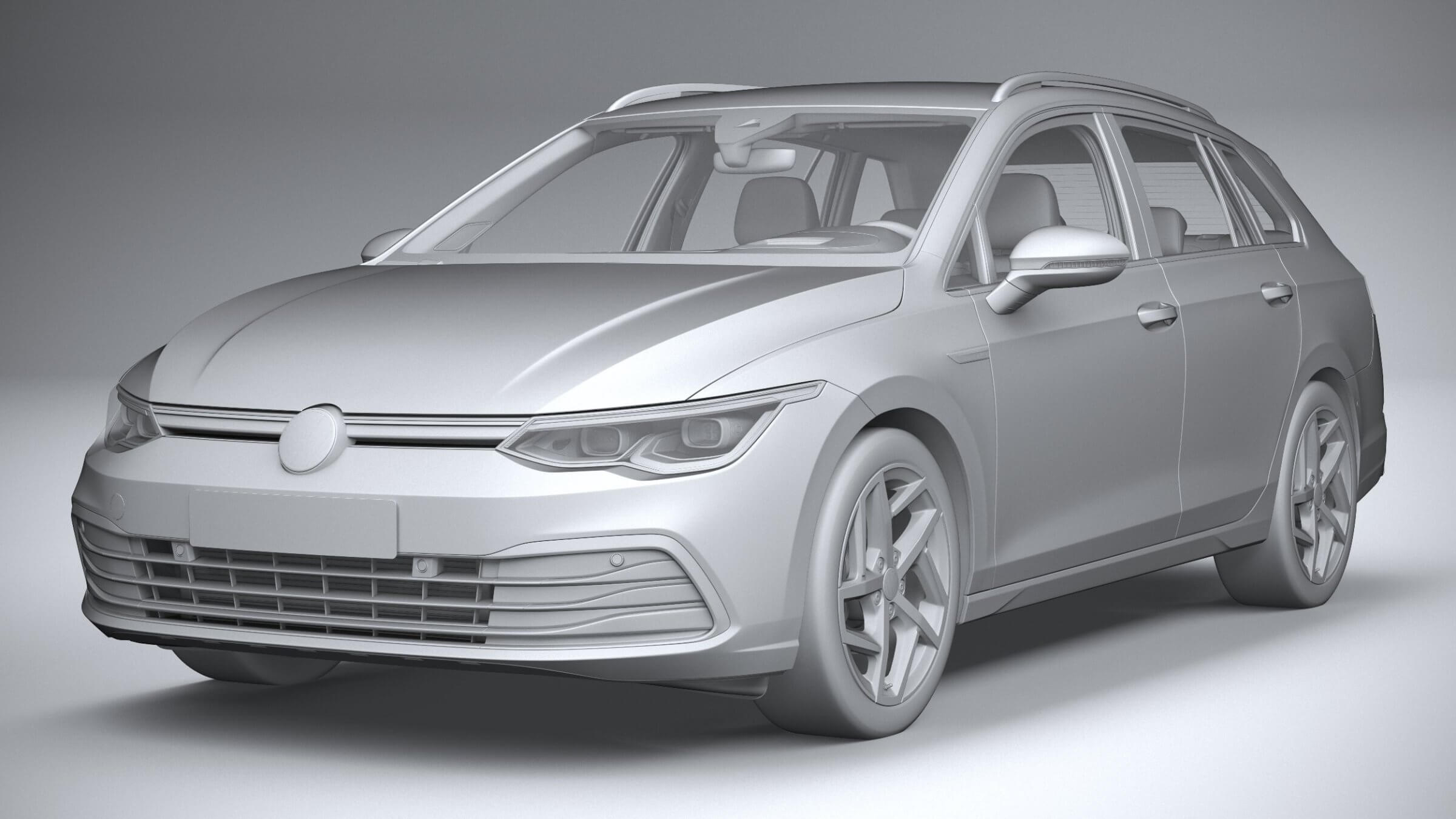 Volkswagen Golf Variant Basic 2021 - 3D Model by SQUIR