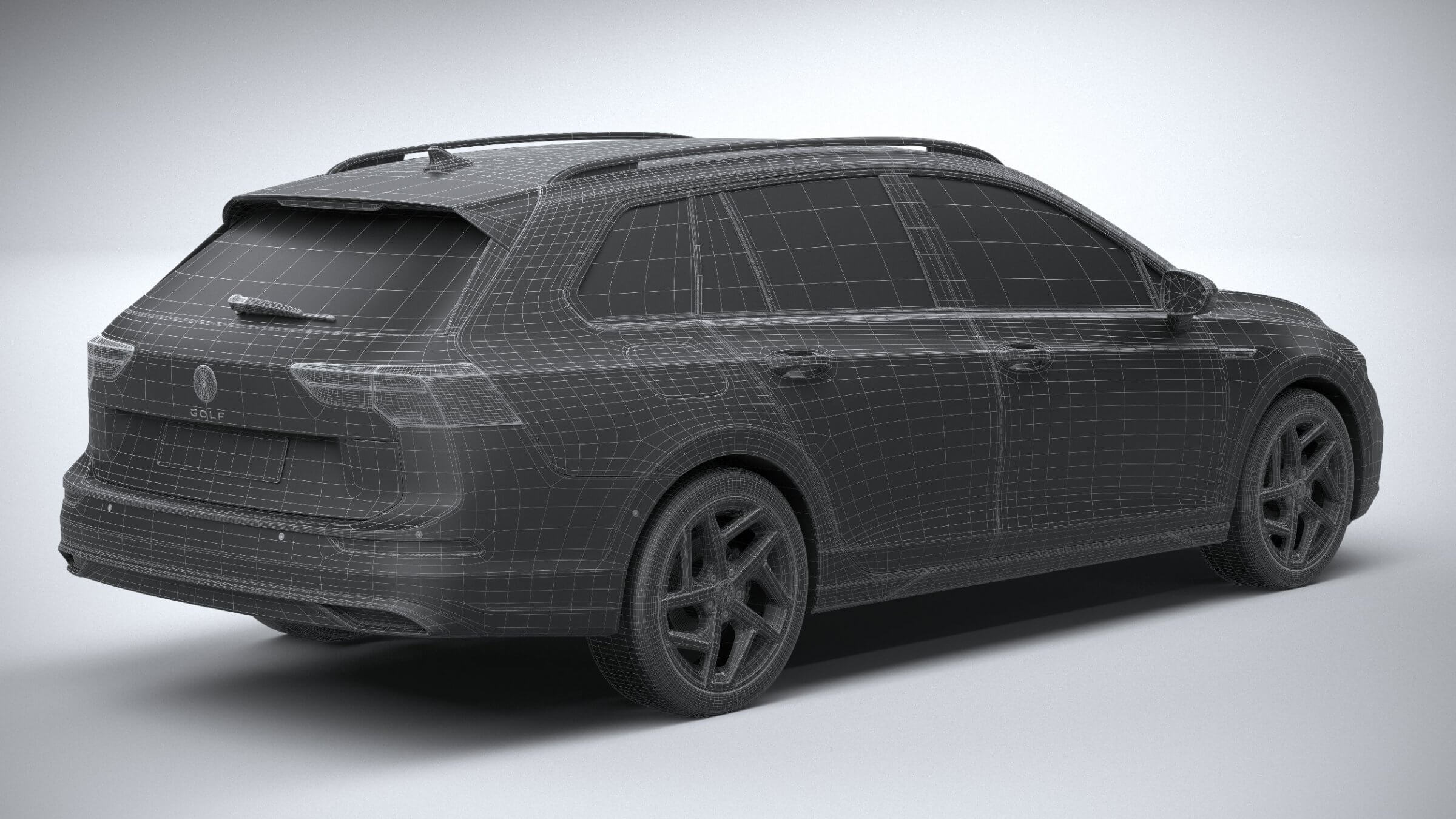 Volkswagen Golf Variant Basic 2021 - 3D Model by SQUIR