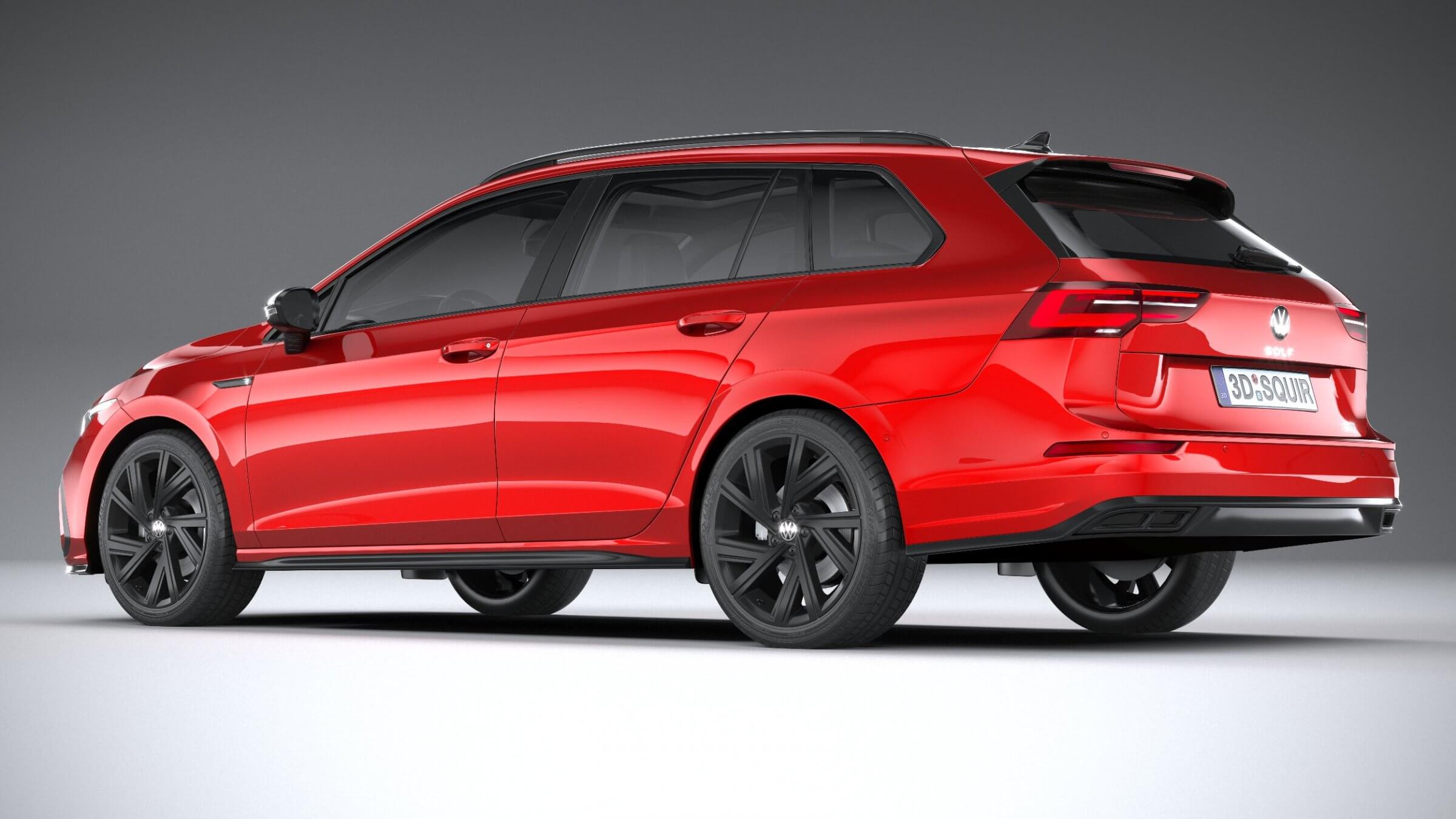 Volkswagen Golf Variant R-line 2021 3D Model by SQUIR
