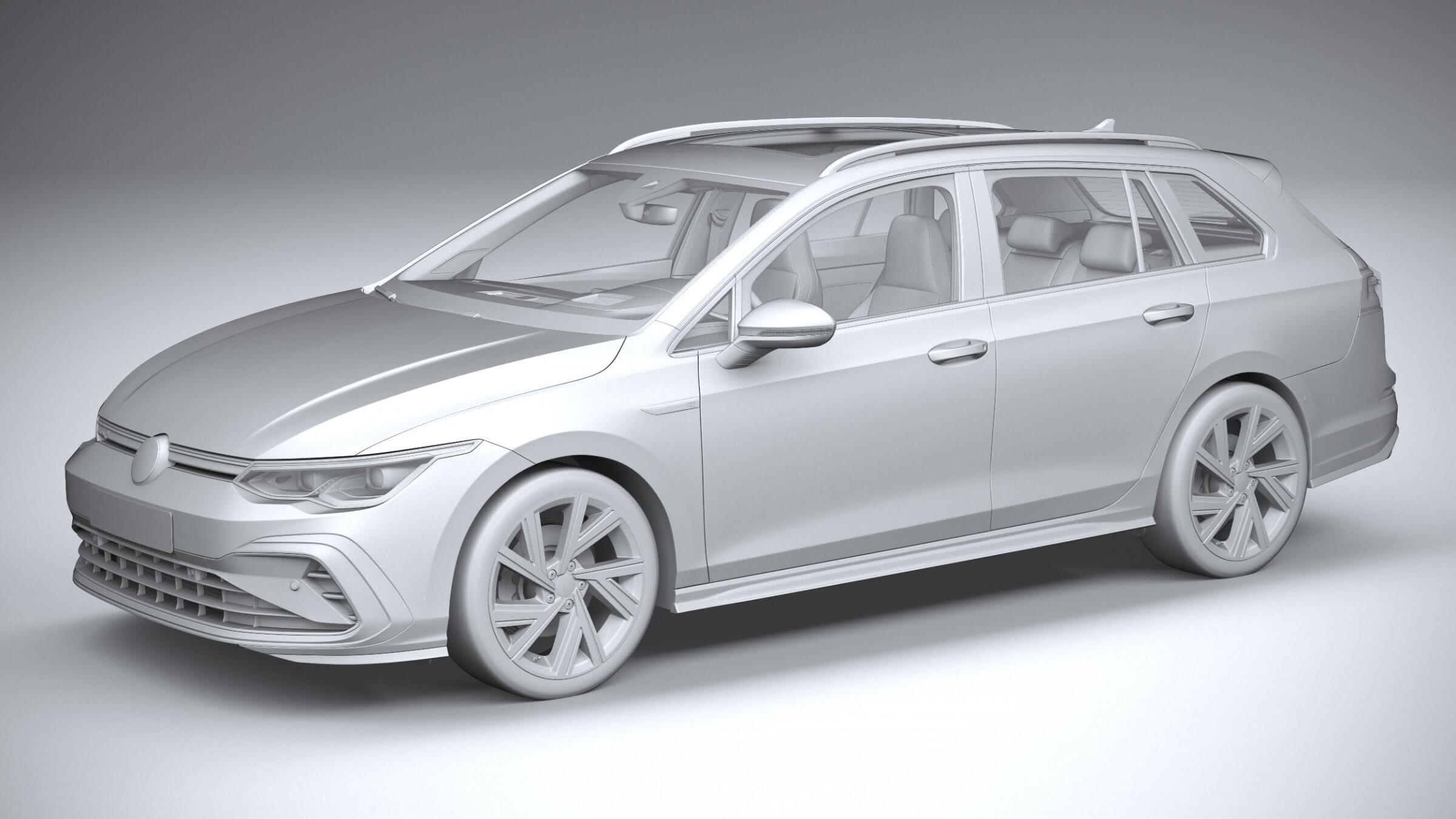 Volkswagen Golf Variant R-line 2021 3D Model by SQUIR