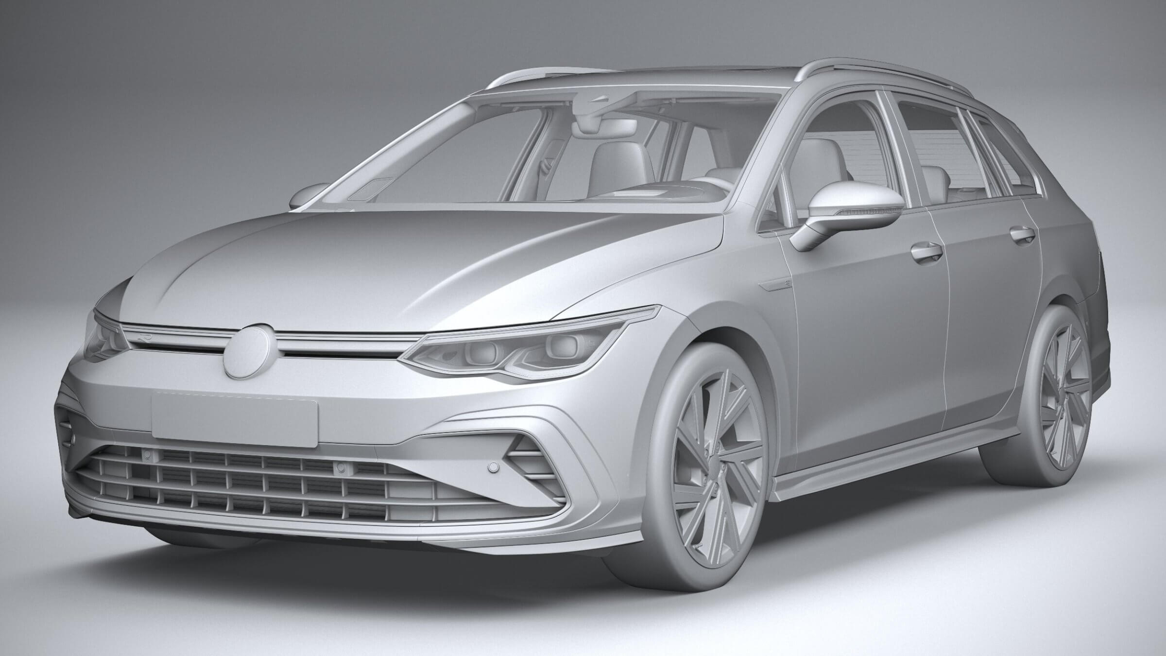 Volkswagen Golf Variant R-line 2021 3D Model by SQUIR