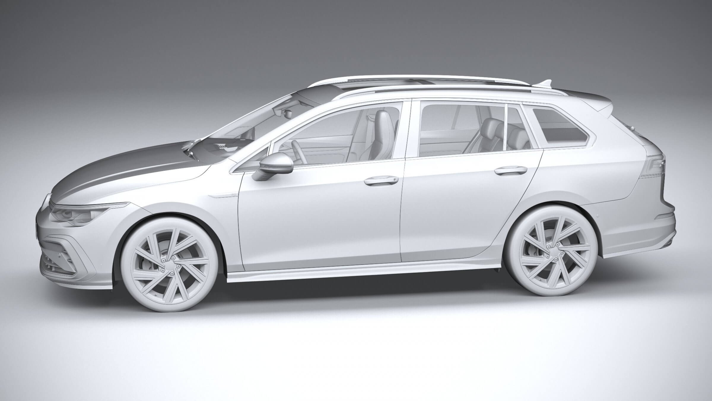 Volkswagen Golf Variant R-line 2021 3D Model by SQUIR