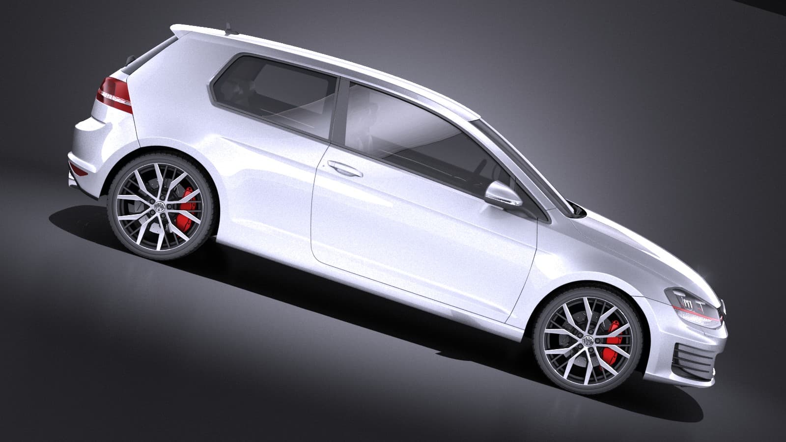 Volkswagen Golf VII GTI 2014 (V-Ray) 3D Model by SQUIR
