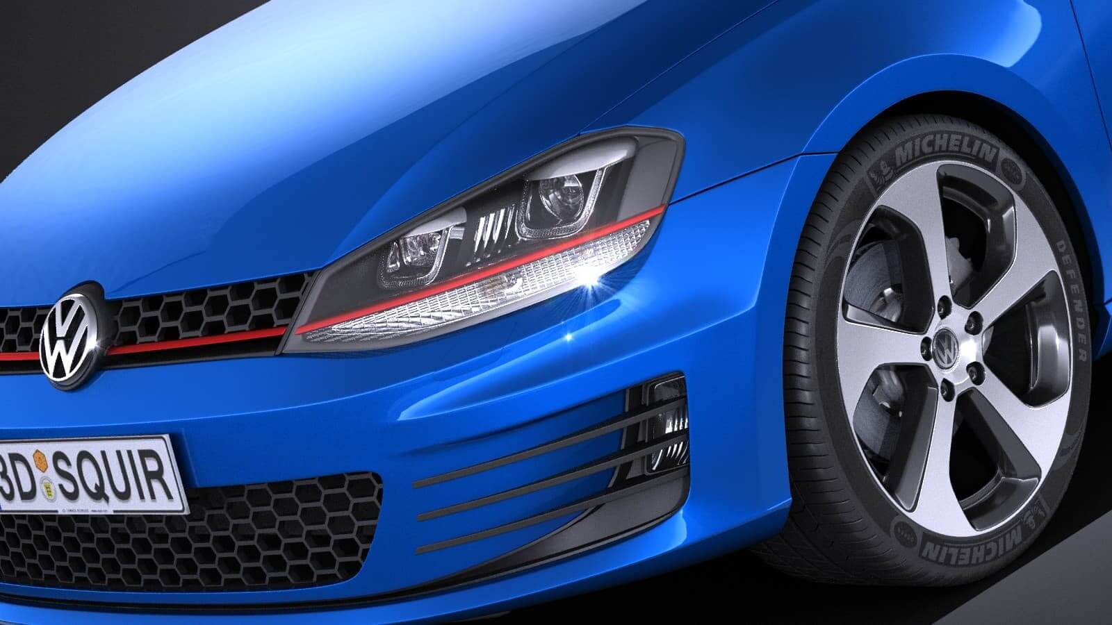 Volkswagen Golf VII GTI 2017 - 3D Model by SQUIR