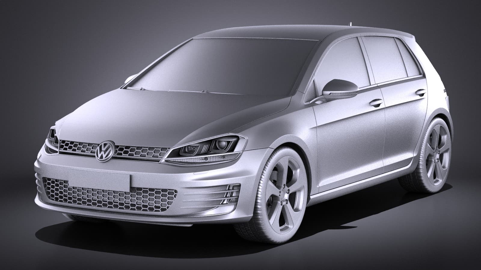 Volkswagen Golf VII GTI 2017 - 3D Model by SQUIR