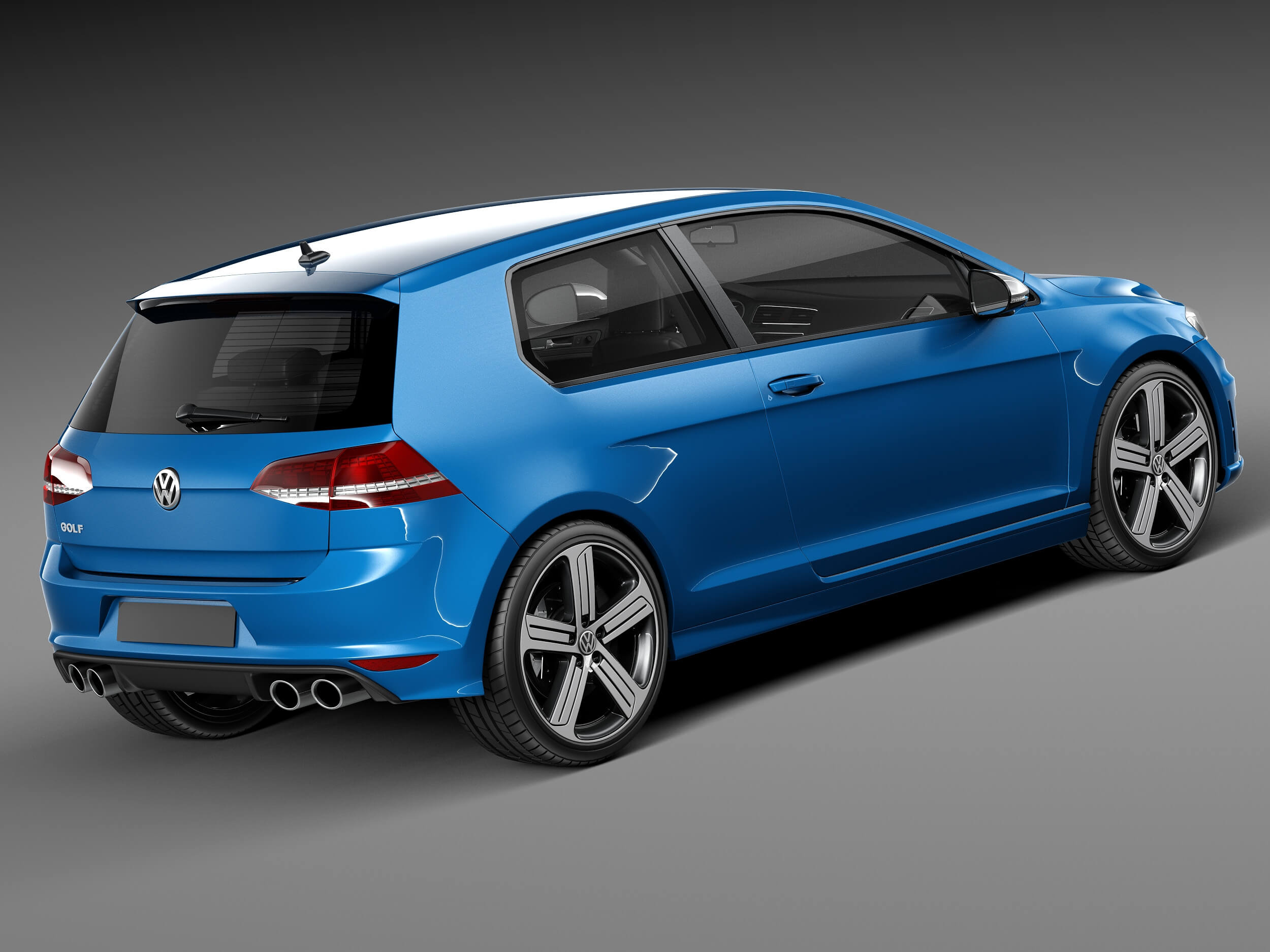 Volkswagen Golf VII R 2014 - 3D Model by SQUIR