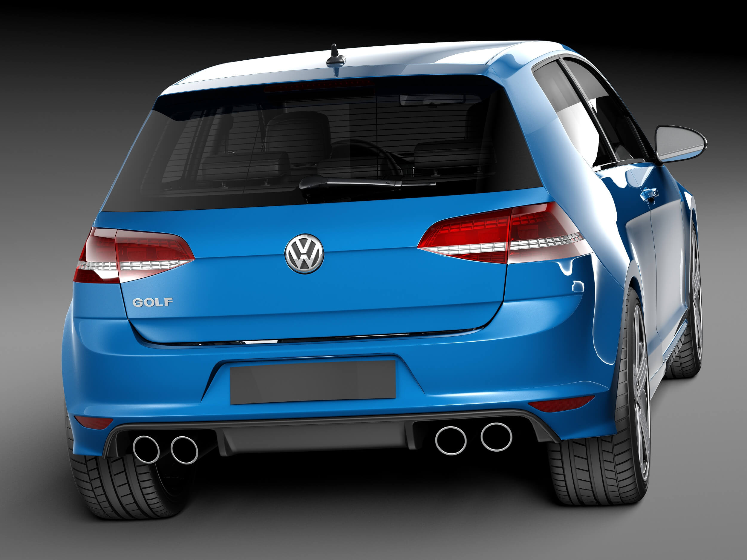 Volkswagen Golf VII R 2014 - 3D Model by SQUIR