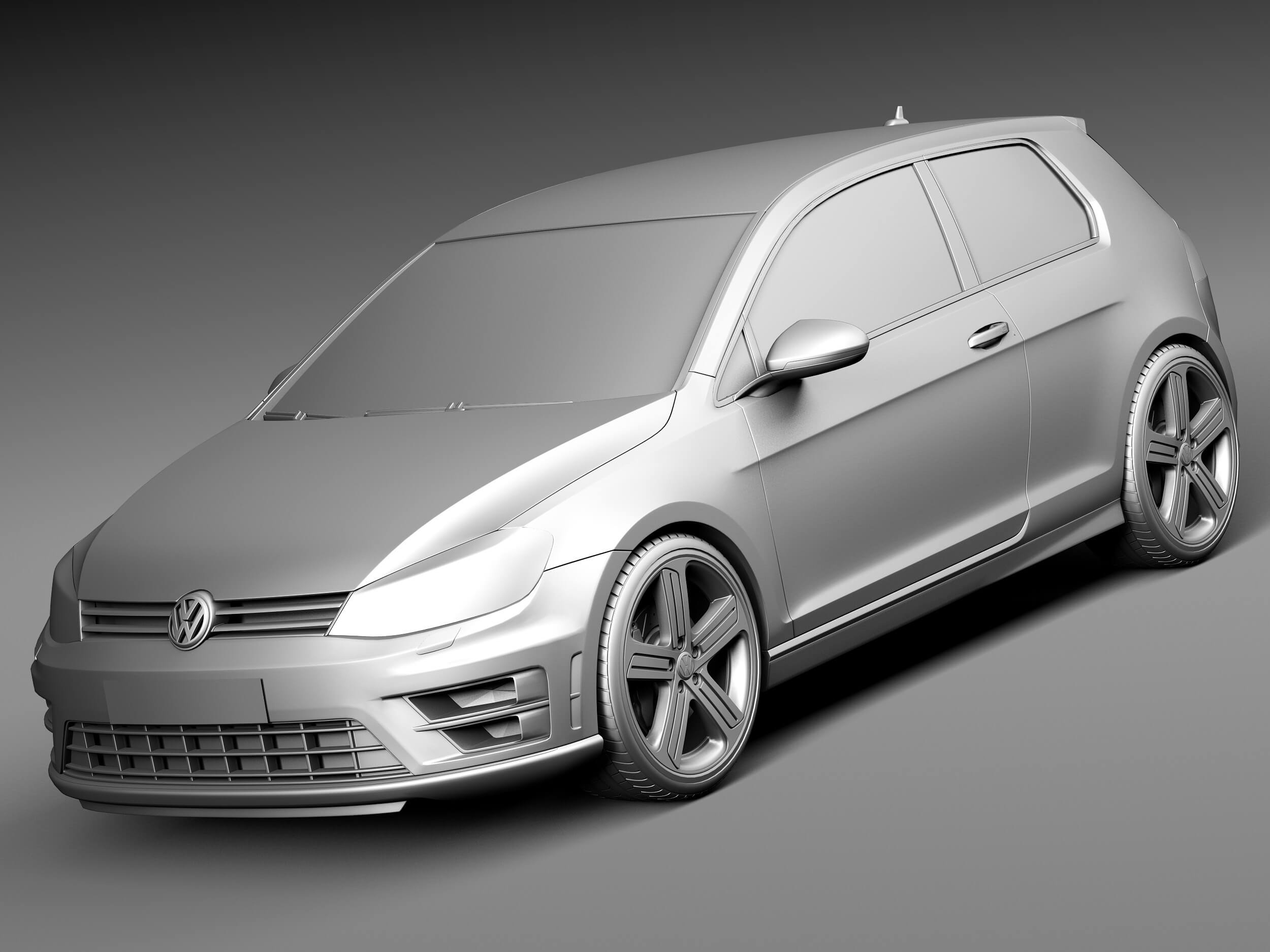 Volkswagen Golf VII R 2014 - 3D Model by SQUIR