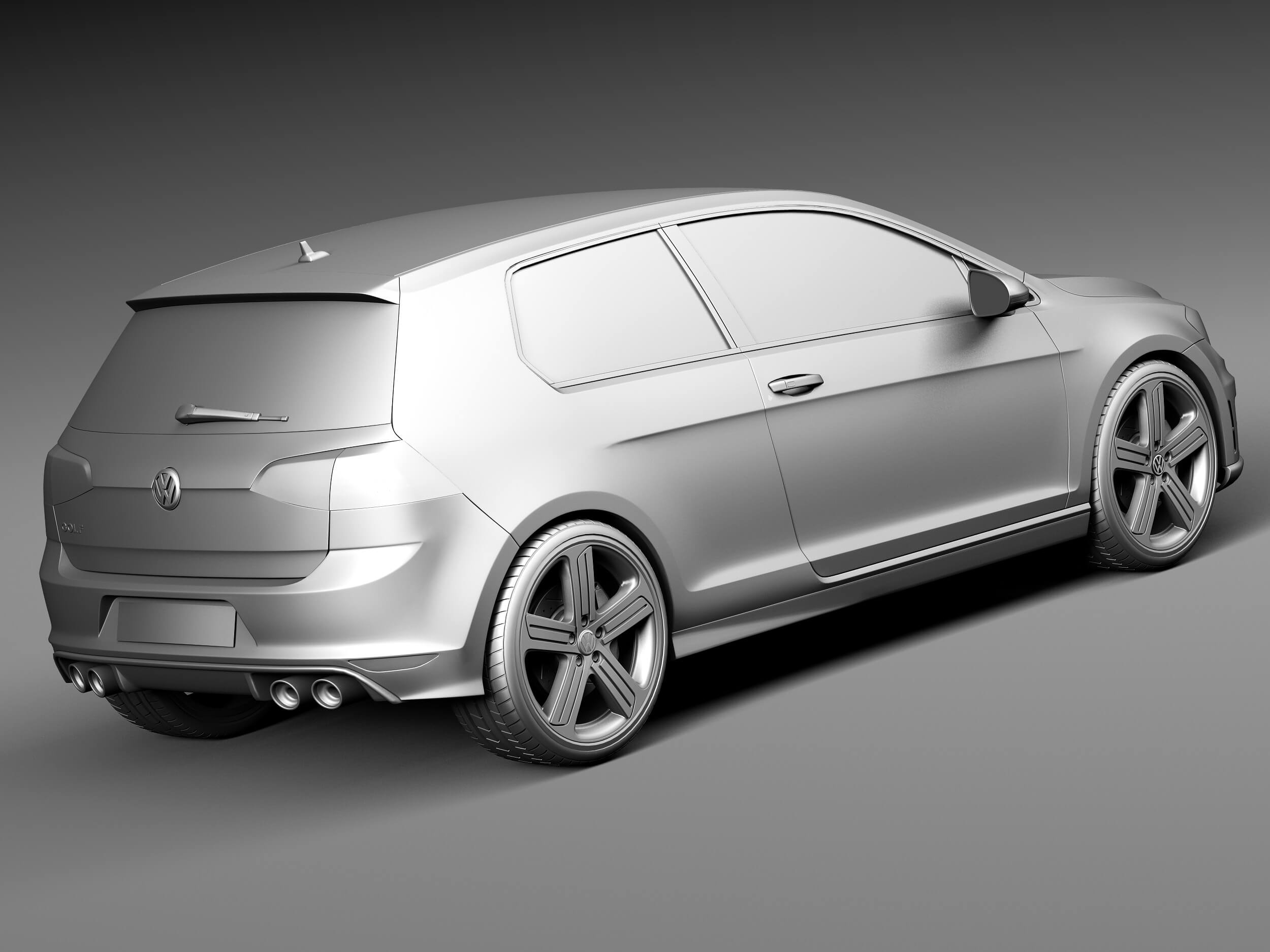 Volkswagen Golf VII R 2014 - 3D Model by SQUIR