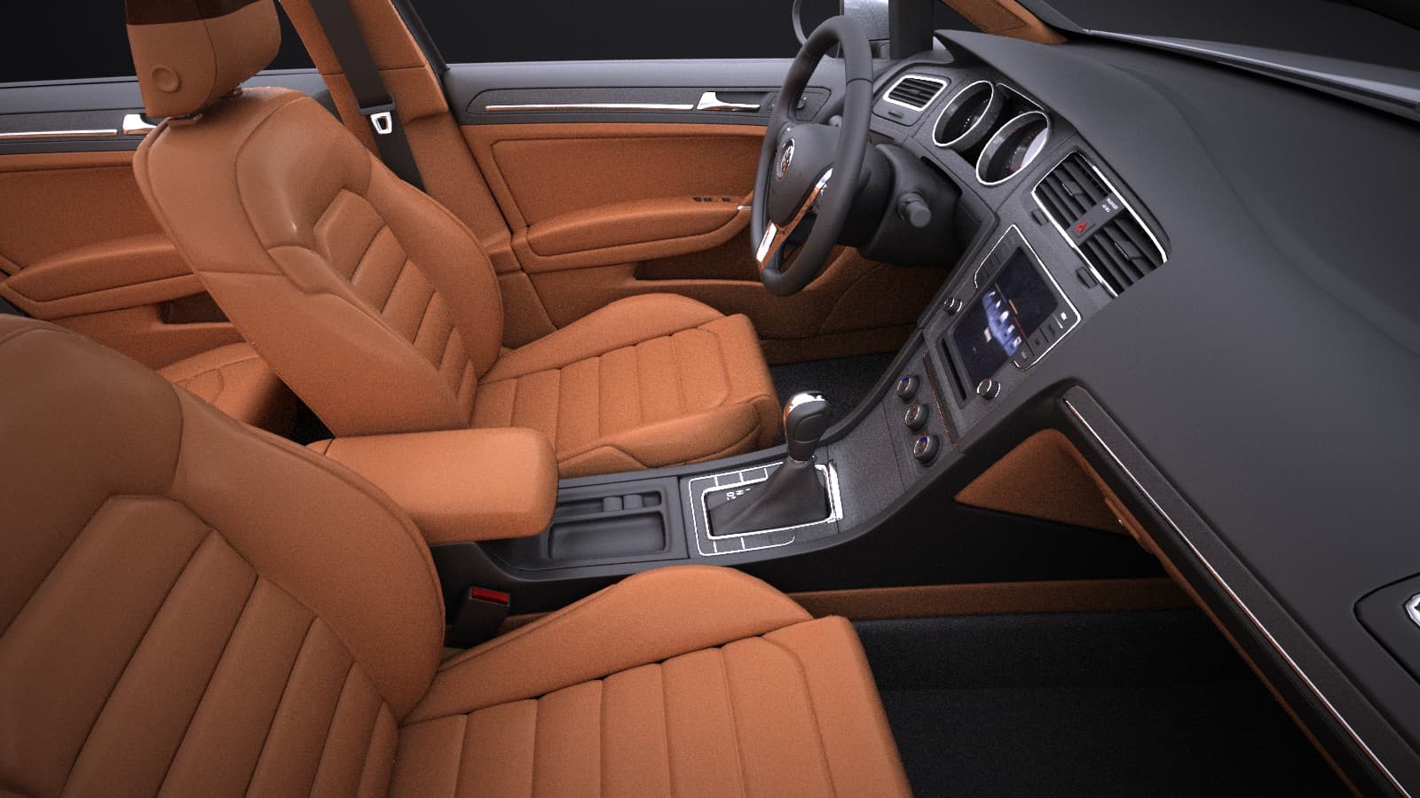 Volkswagen Golf VII R 5 Door 2015 (V-Ray) 3D Model by SQUIR