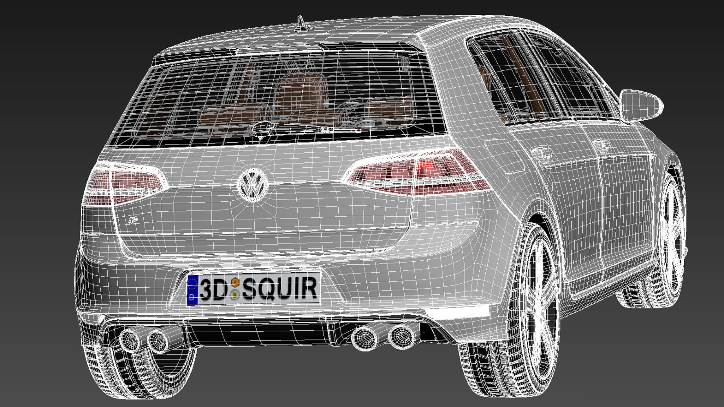 Volkswagen Golf VII R 5 Door 2015 - 3D Model by SQUIR