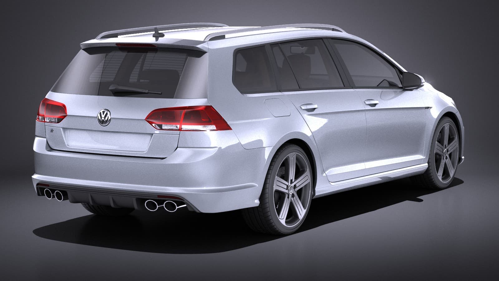 Volkswagen Golf VII R Variant 2015 (V-Ray) 3D Model by SQUIR