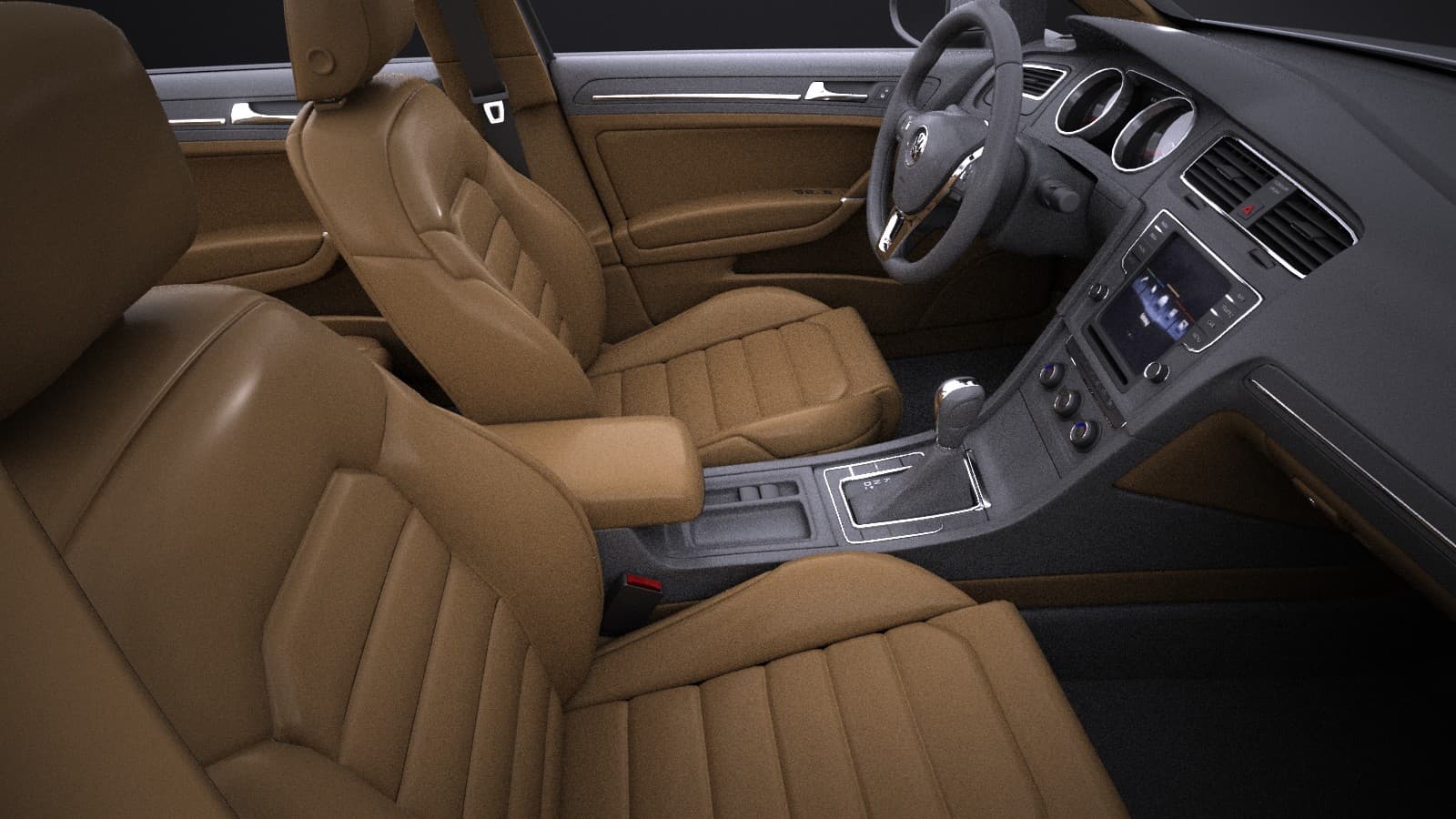 Volkswagen Golf VII R Variant 2015 (V-Ray) 3D Model by SQUIR