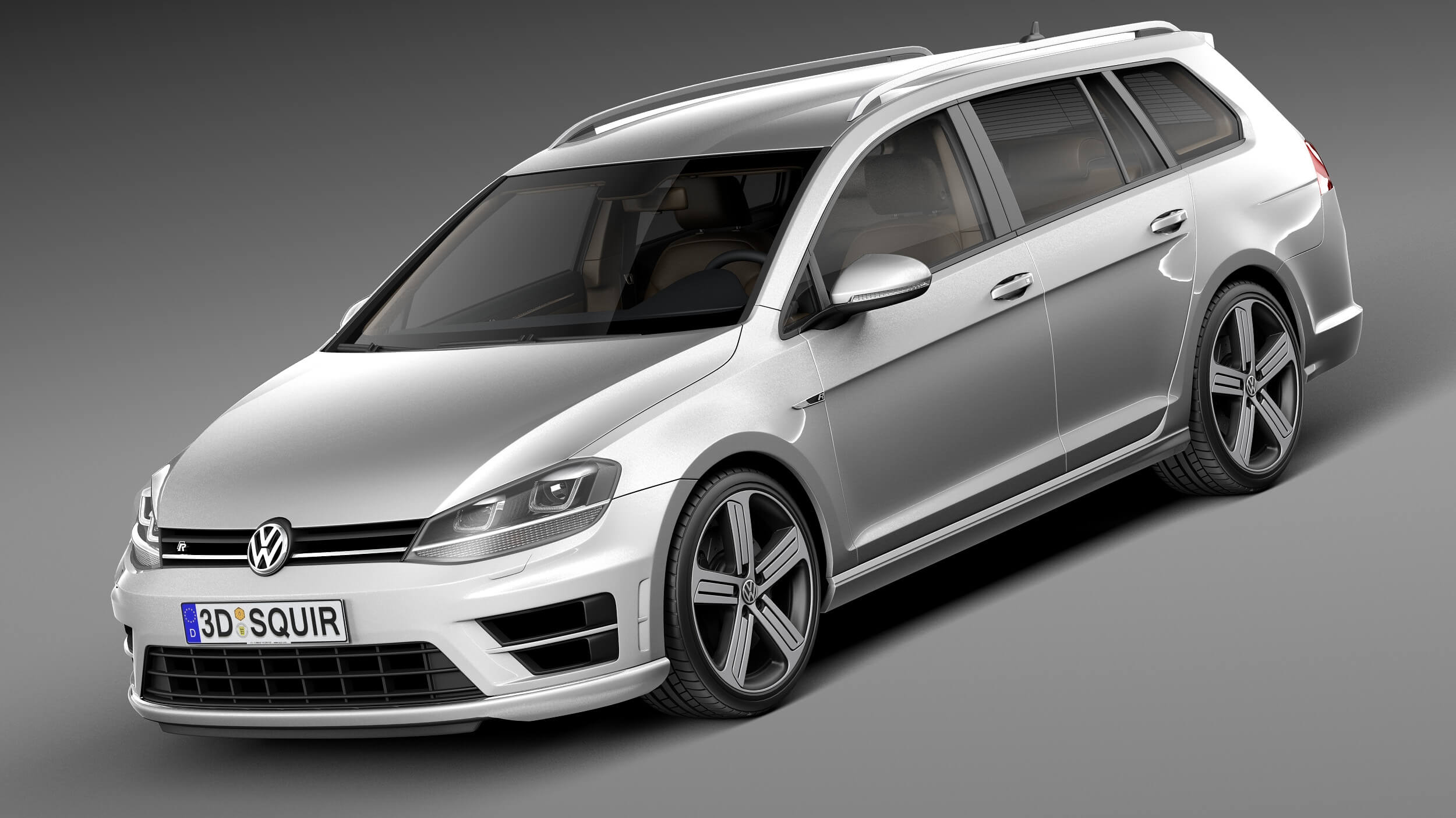 Volkswagen Golf VII R Variant 2015 - 3D Model by SQUIR
