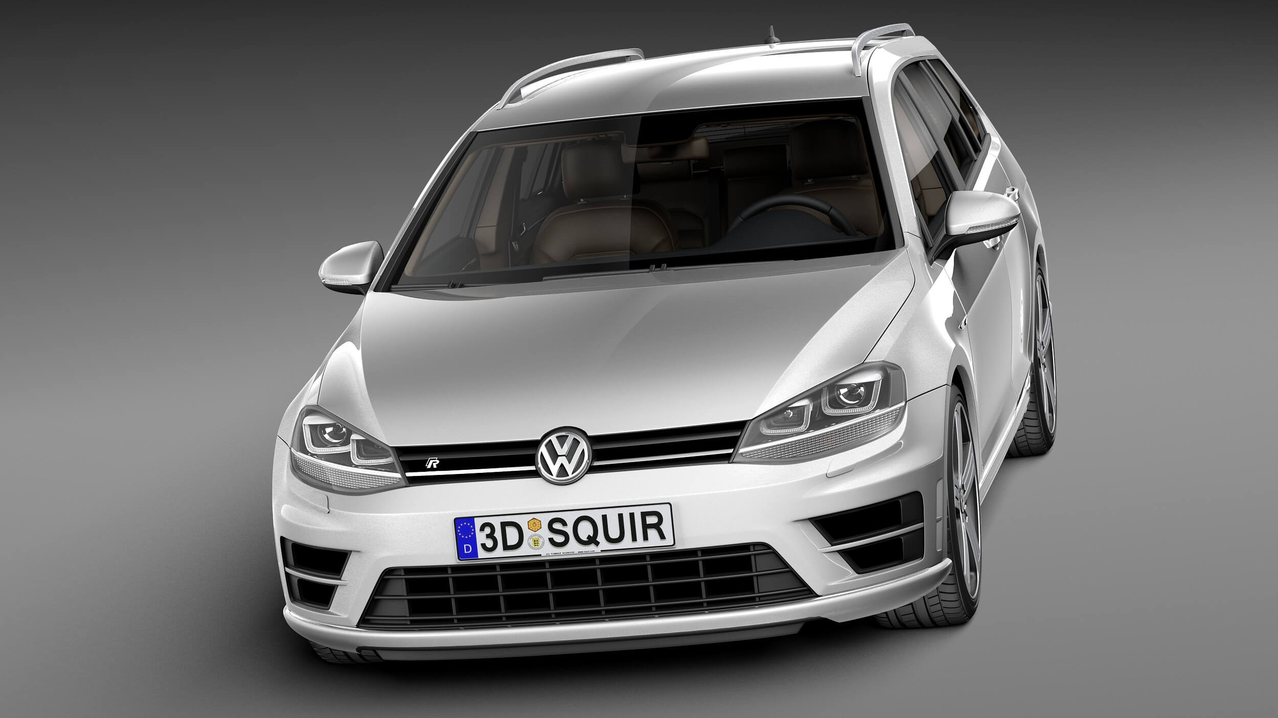 Volkswagen Golf VII R Variant 2015 - 3D Model by SQUIR