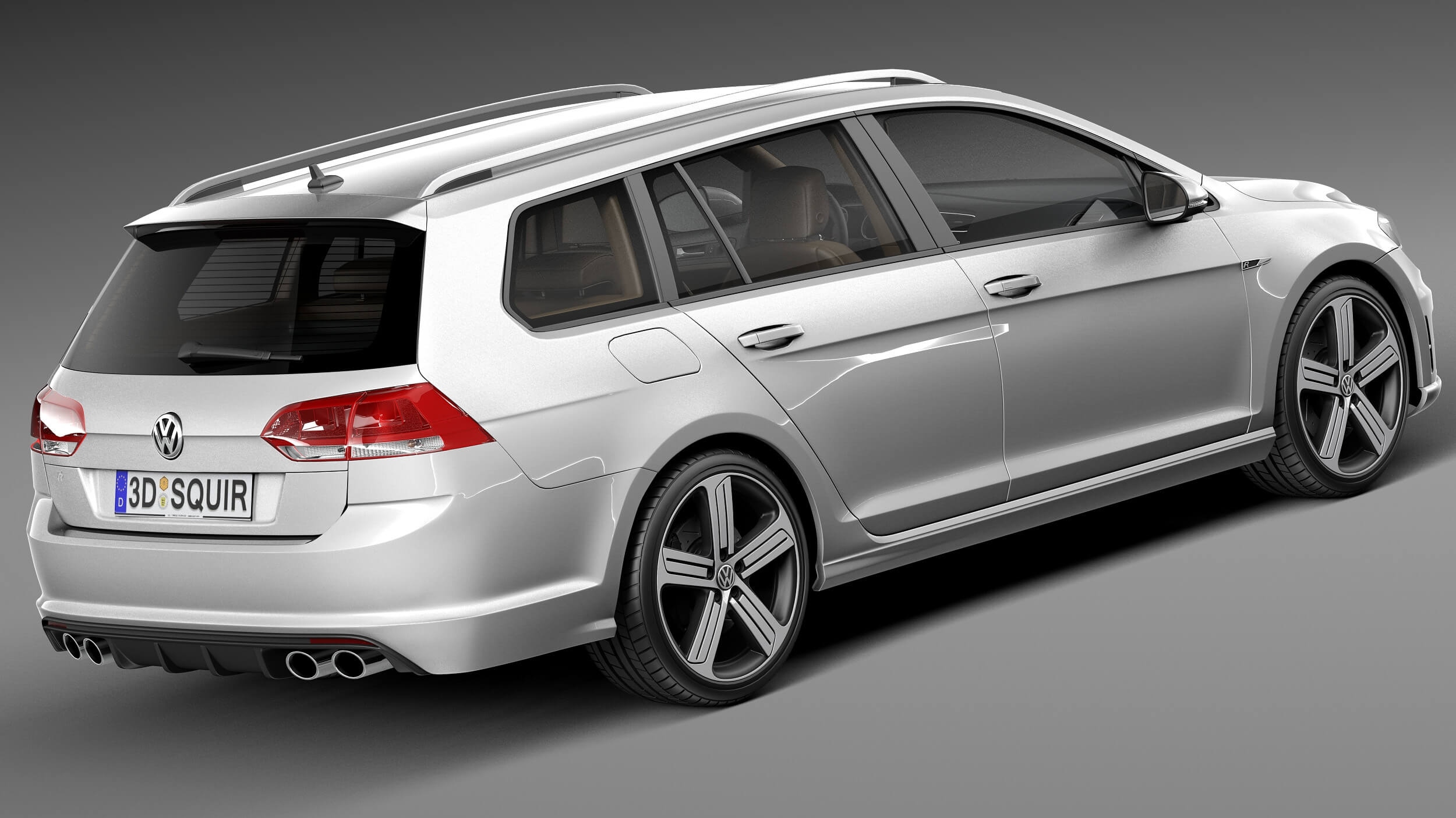 Volkswagen Golf VII R Variant 2015 - 3D Model by SQUIR