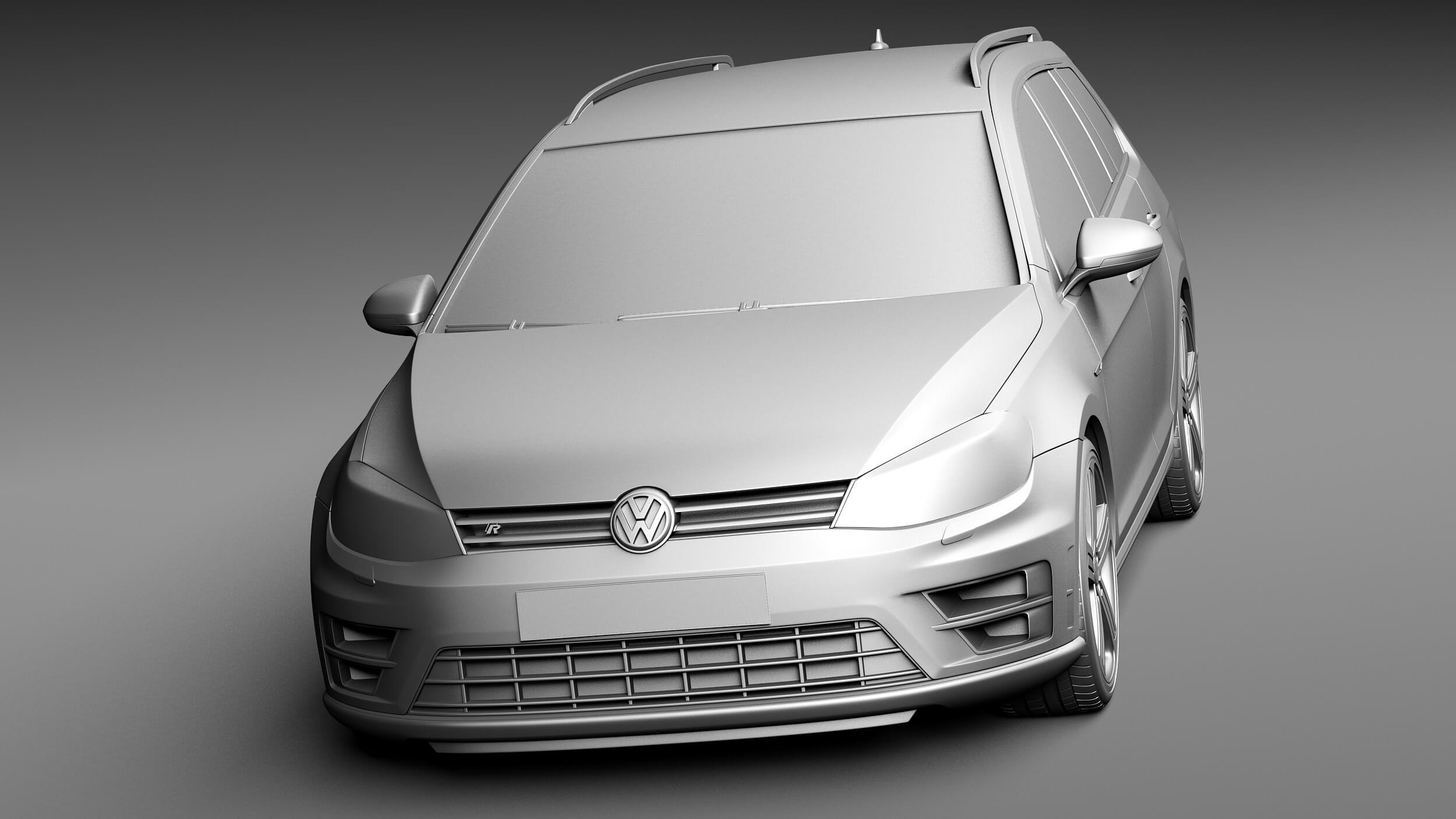 Volkswagen Golf VII R Variant 2015 - 3D Model by SQUIR