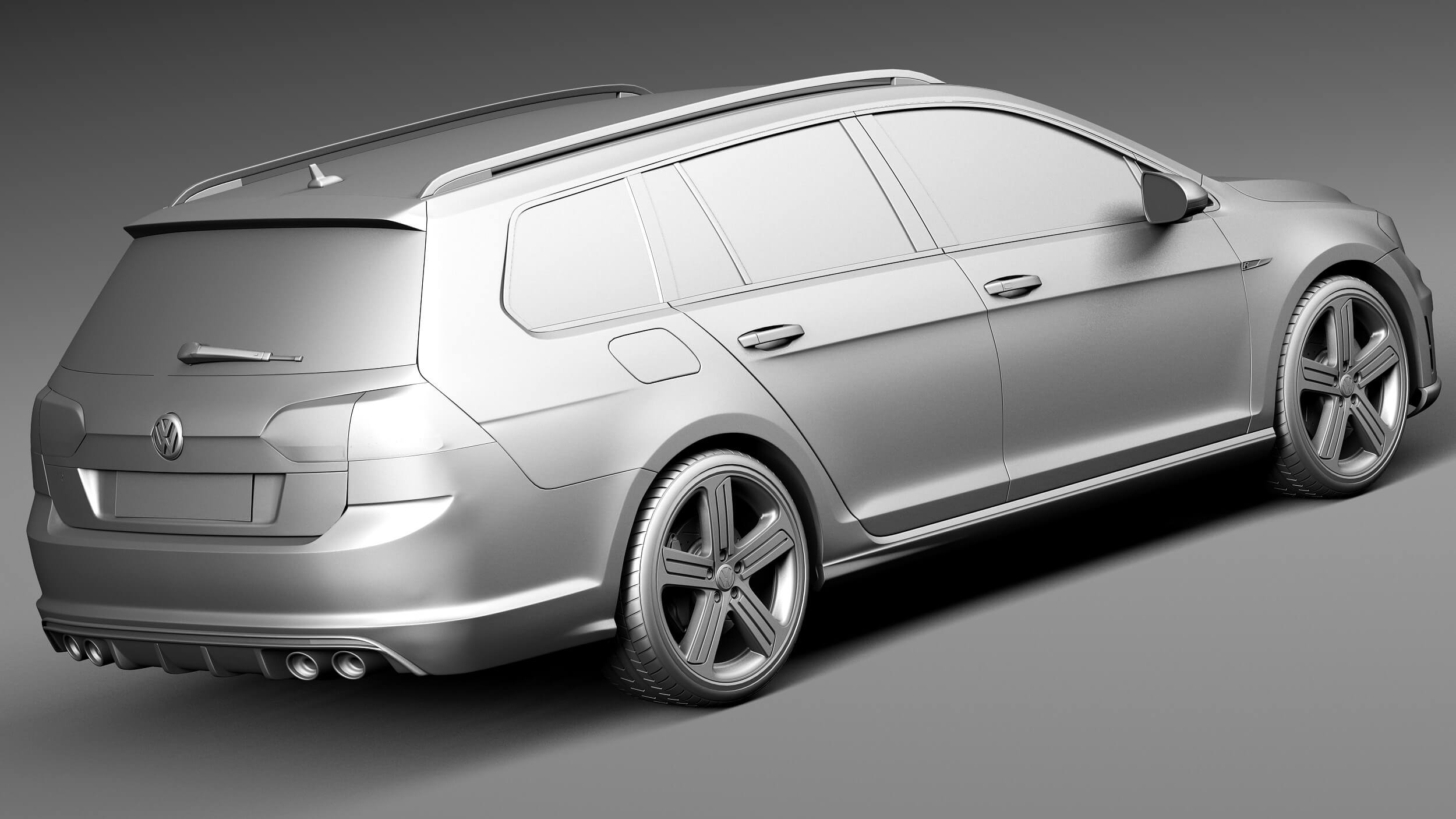 Volkswagen Golf VII R Variant 2015 - 3D Model by SQUIR