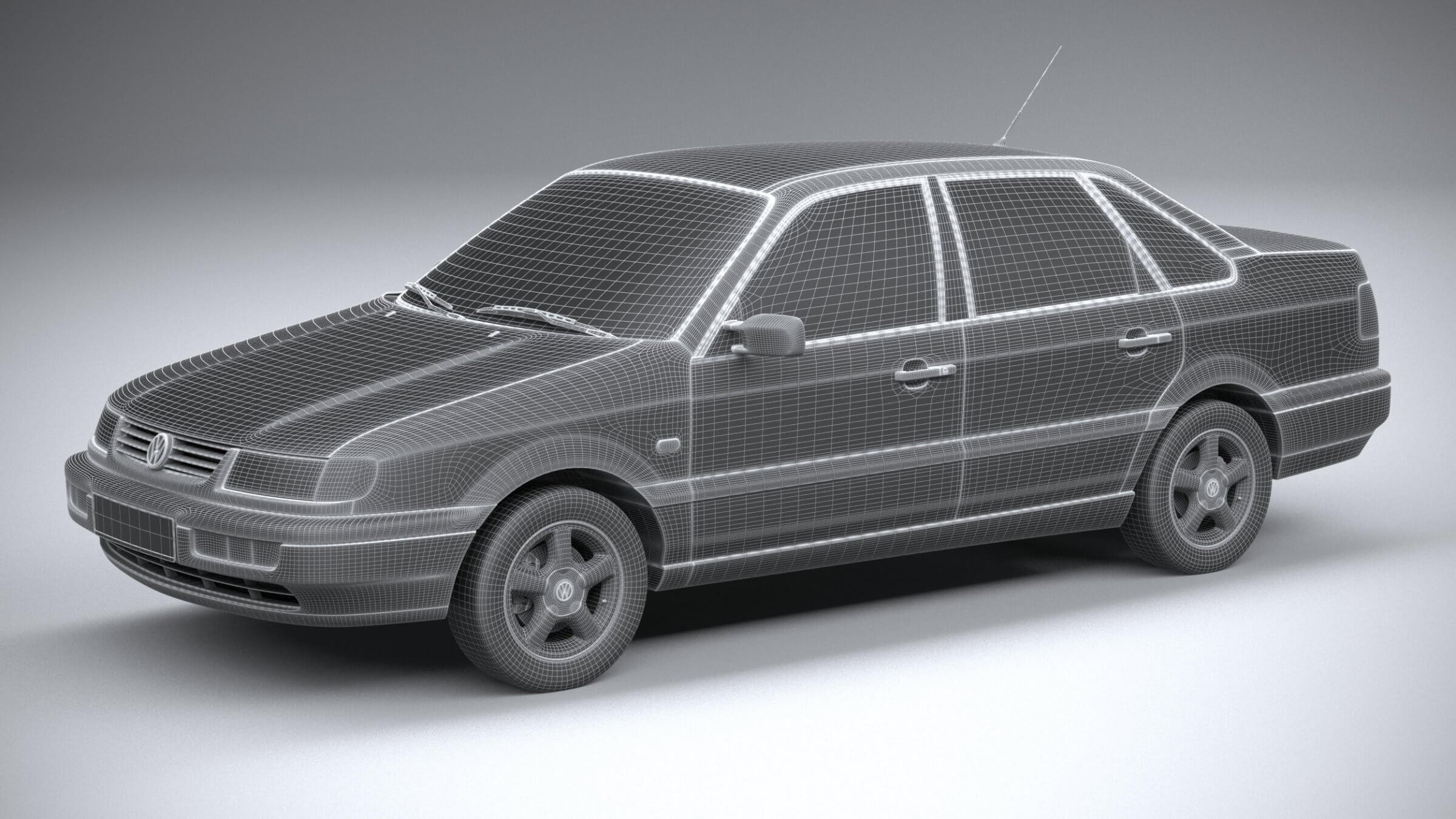 Volkswagen Passat B4 Sedan - 3D Model by SQUIR