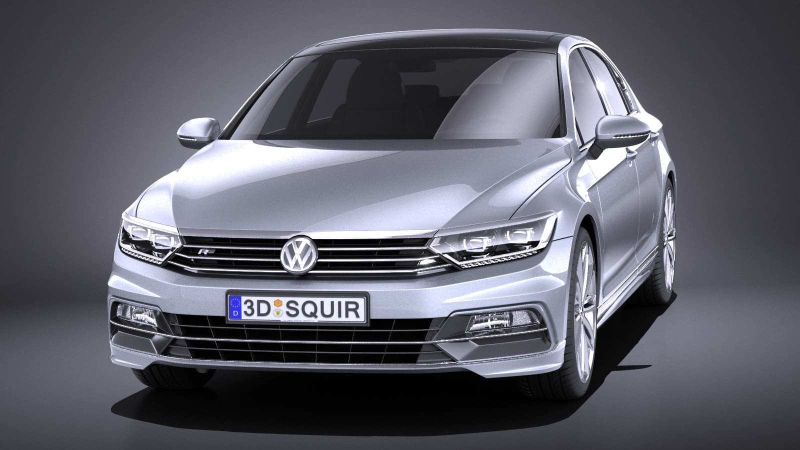 Volkswagen Passat R-line 2015 (V-Ray) 3D Model by SQUIR