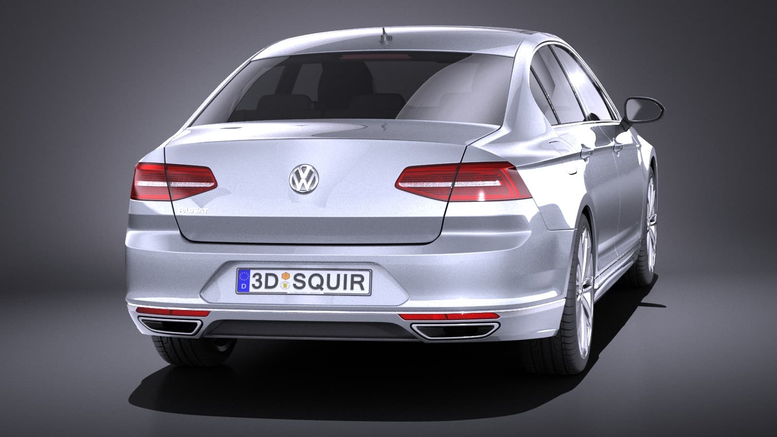 Volkswagen Passat R-line 2015 (V-Ray) 3D Model by SQUIR
