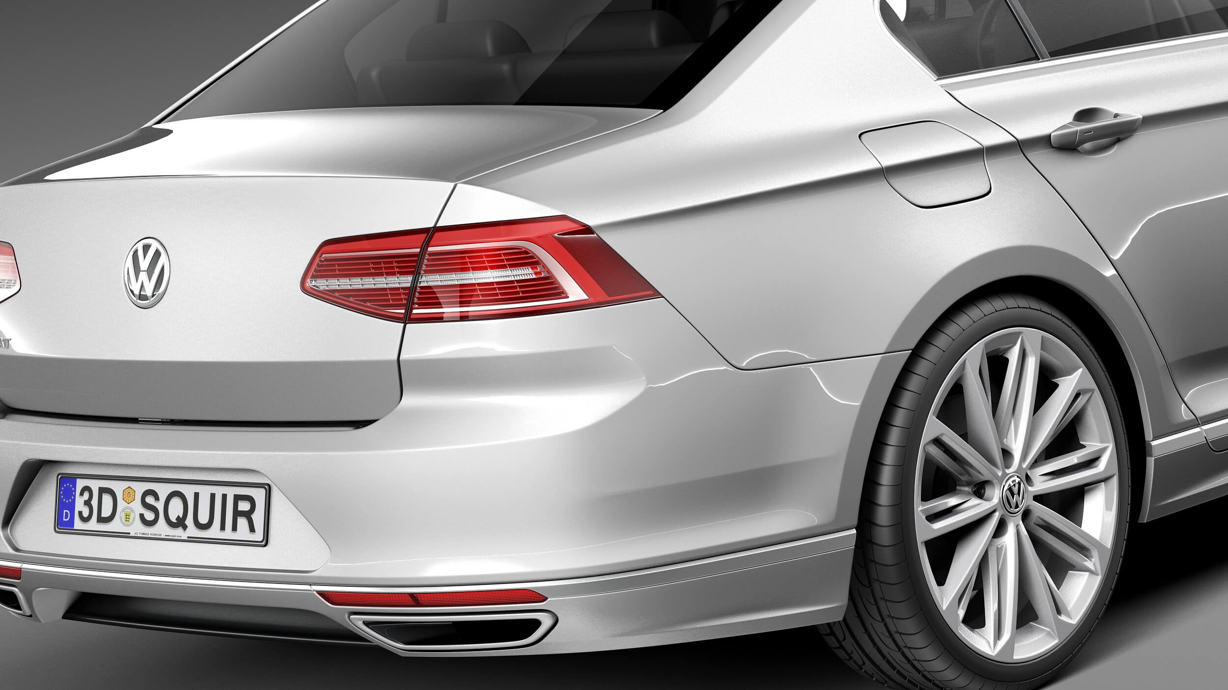 Volkswagen Passat R-Line 2015 3D Model by SQUIR