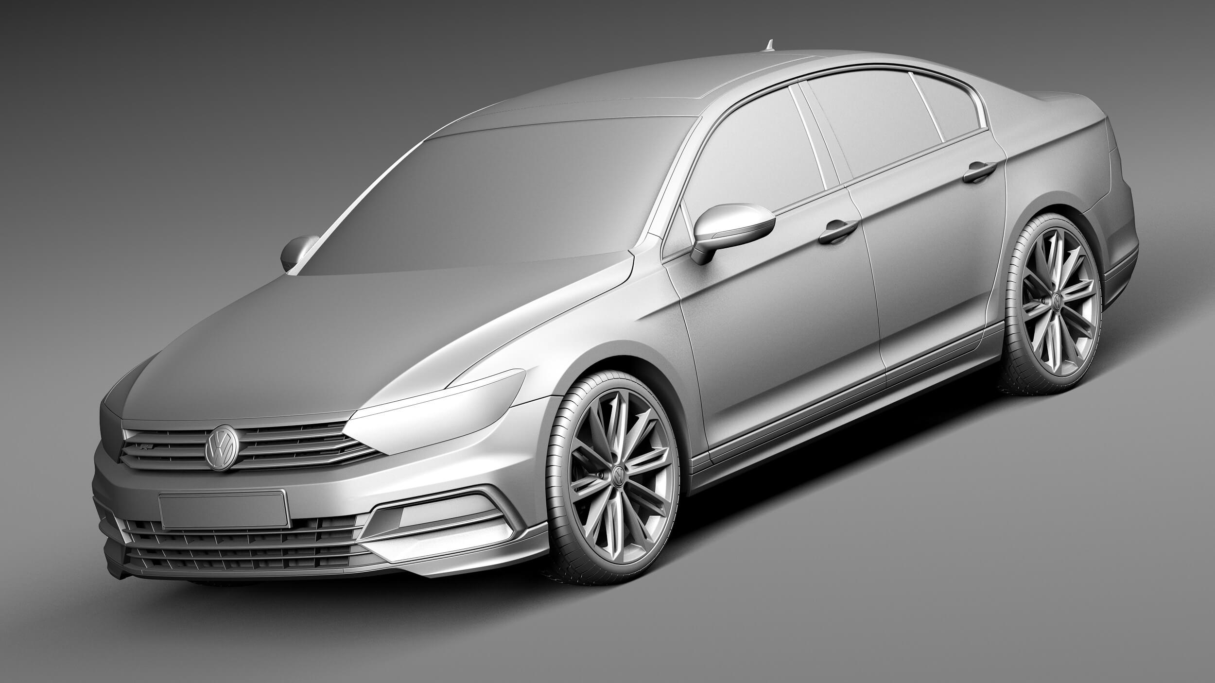 Volkswagen Passat R-Line 2015 3D Model by SQUIR