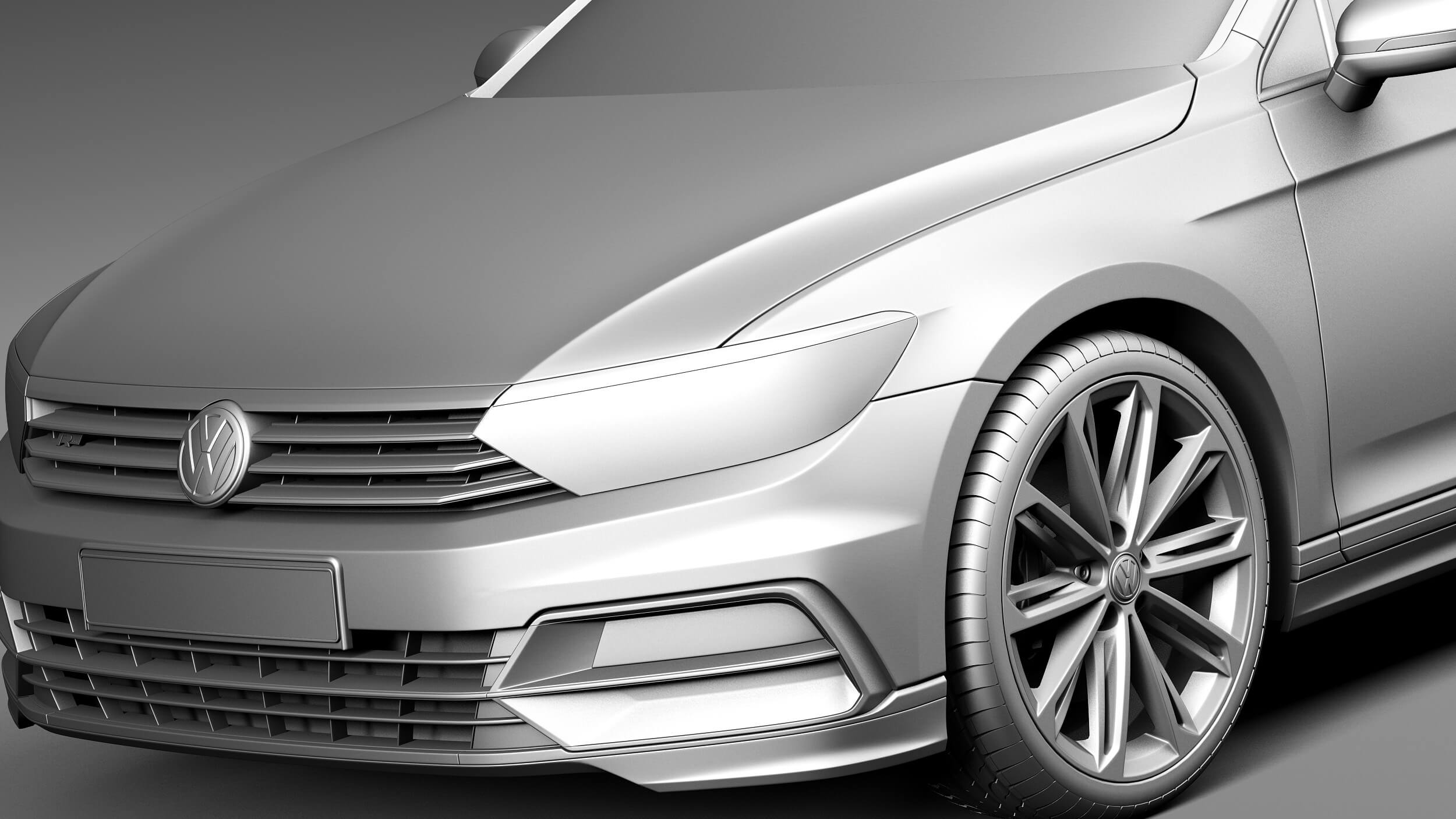 Volkswagen Passat R-Line 2015 3D Model by SQUIR
