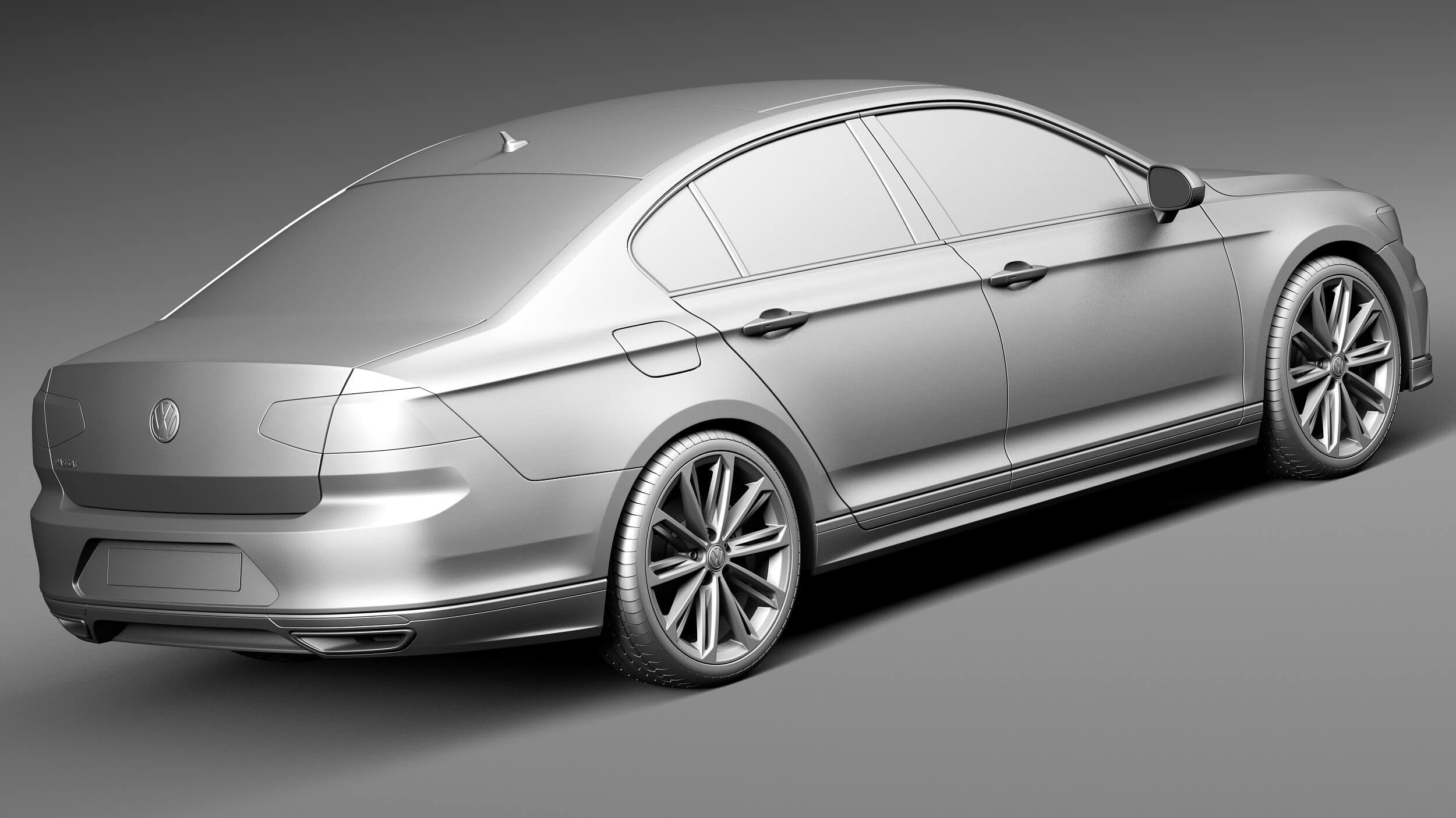 Volkswagen Passat R-Line 2015 3D Model by SQUIR