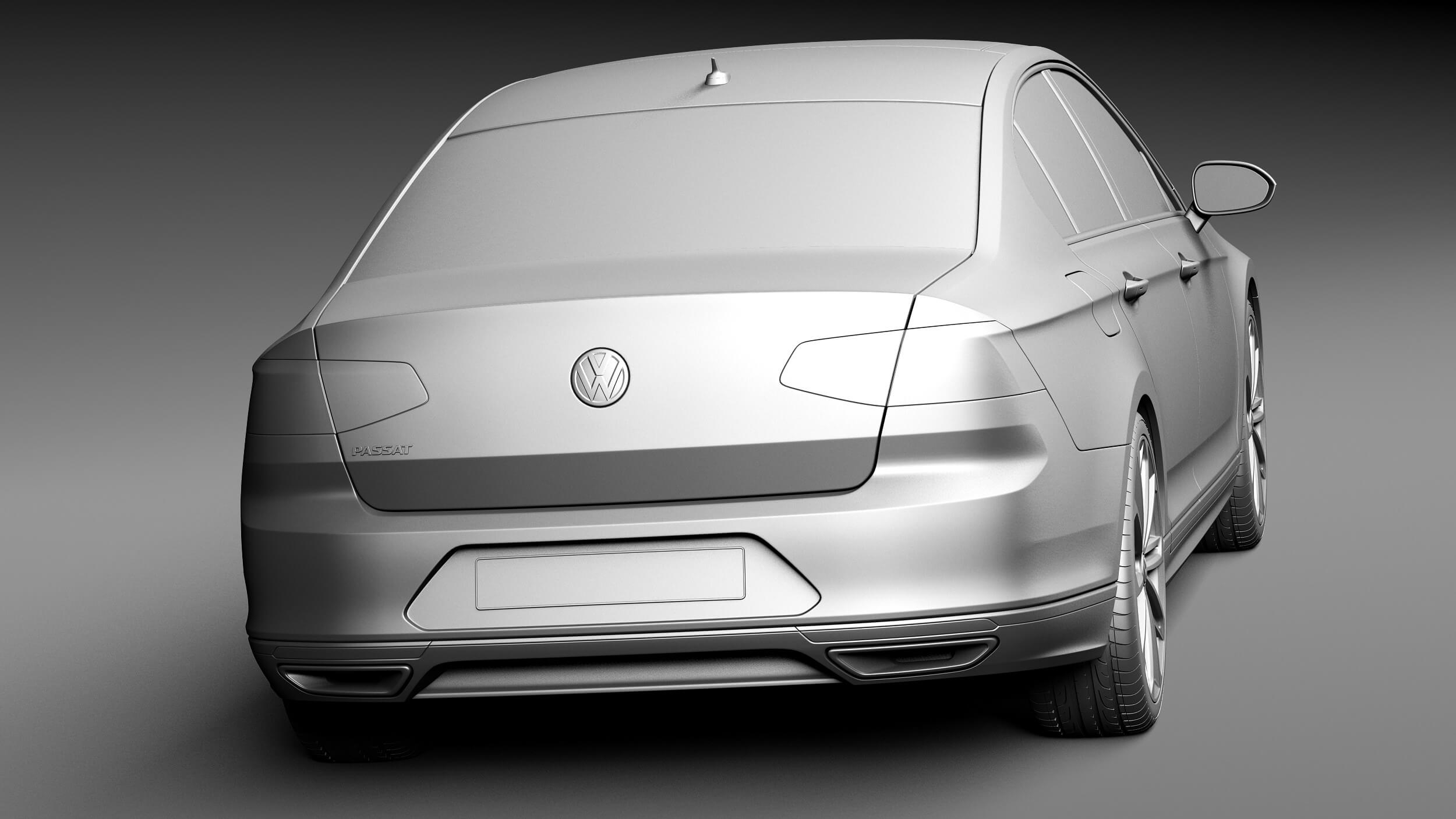 Volkswagen Passat R-Line 2015 3D Model by SQUIR