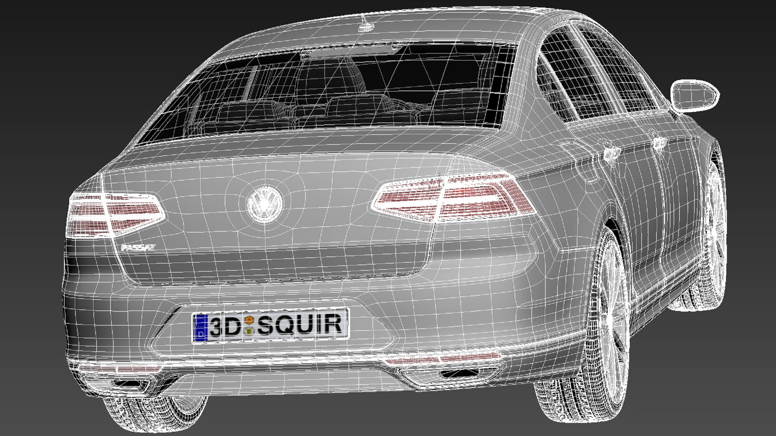 Volkswagen Passat R-Line 2015 3D Model by SQUIR