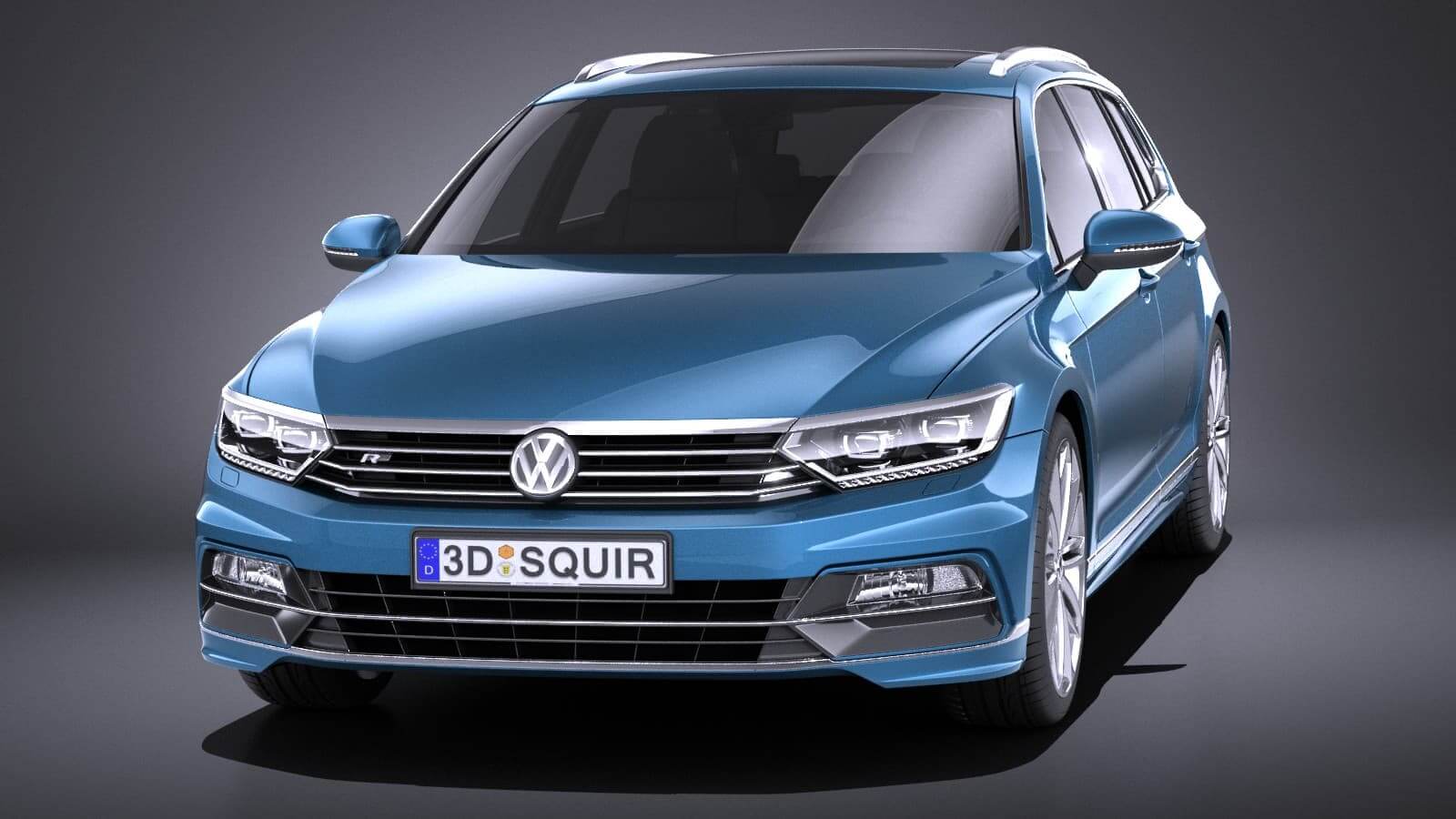 Volkswagen Passat Variant R-Line 2015 (V-Ray) 3D Model by SQUIR