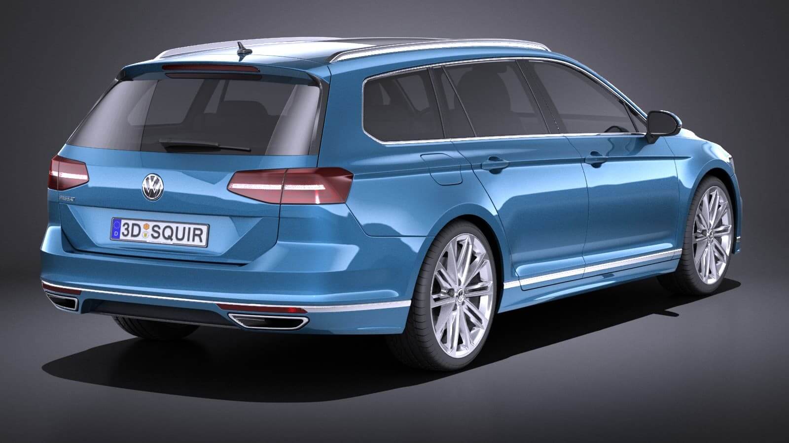 Volkswagen Passat Variant R-Line 2015 (V-Ray) 3D Model by SQUIR