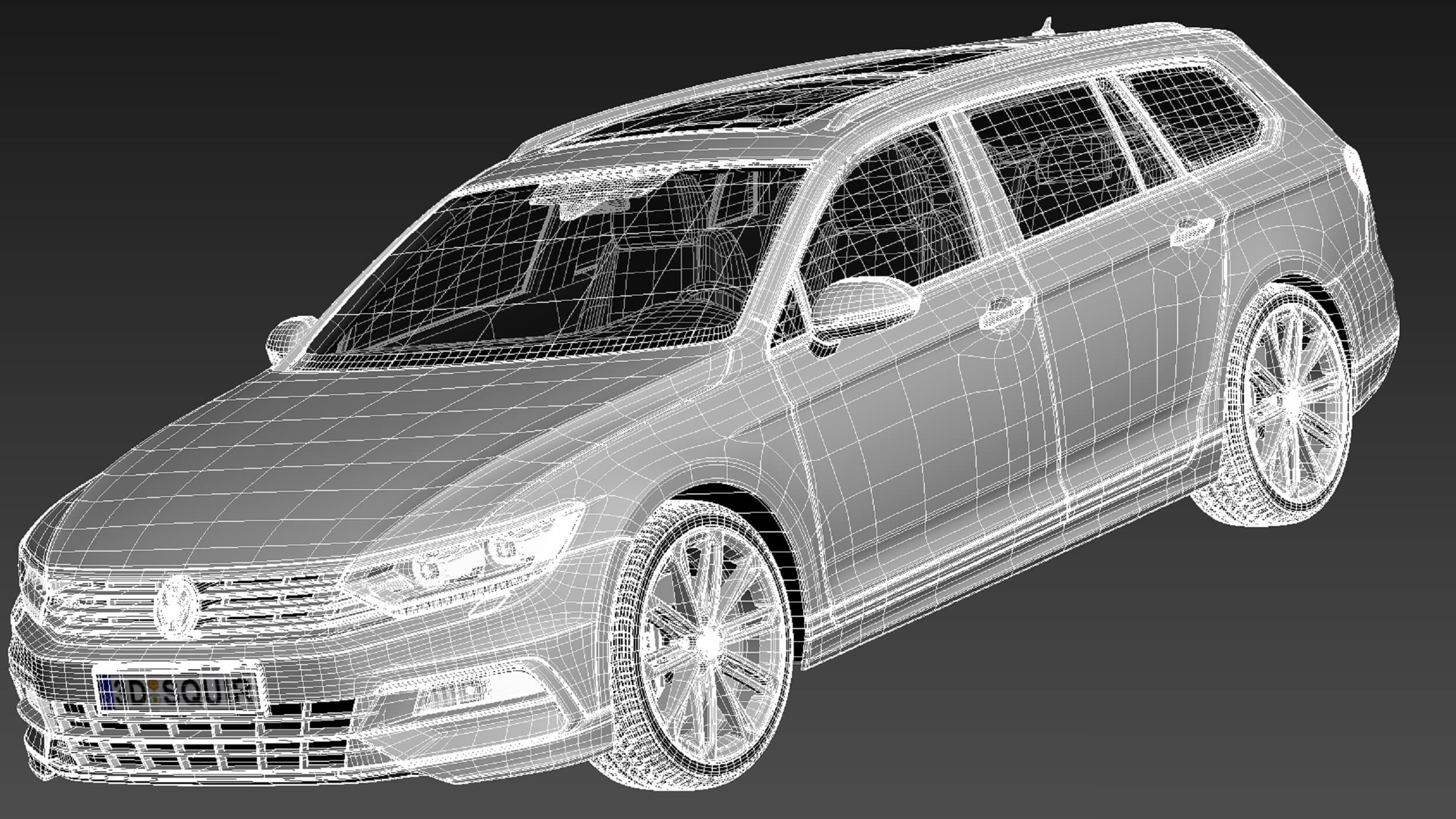 Volkswagen Passat Variant R-Line 2015 3D Model by SQUIR