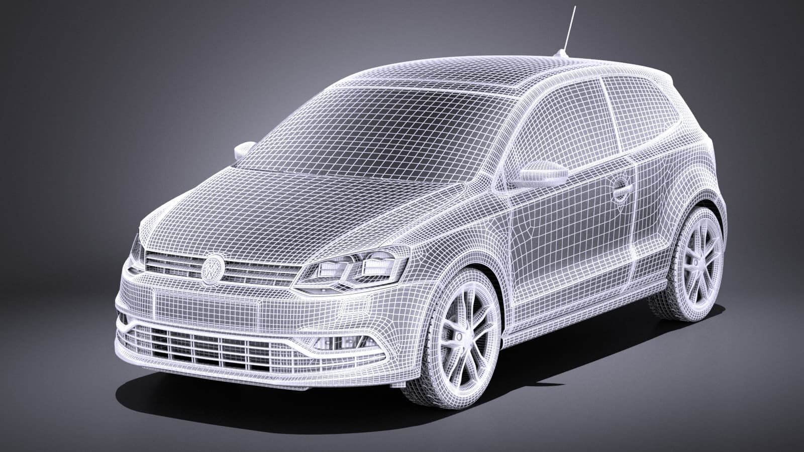 Volkswagen Polo 3 Door 2015 (V-Ray) 3D Model by SQUIR