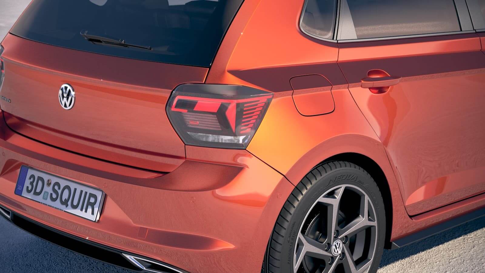 Volkswagen Polo R-line 2018 3D Model by SQUIR