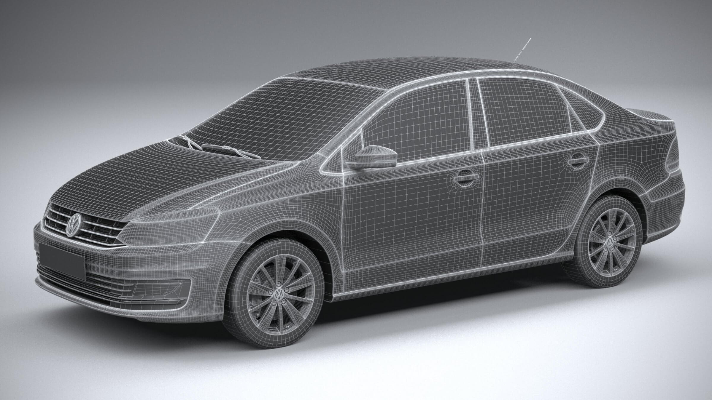 Volkswagen Polo Sedan 2017 - 3D Model by SQUIR