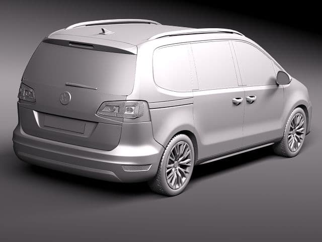 Volkswagen Sharan 2010 - 3D Model by SQUIR