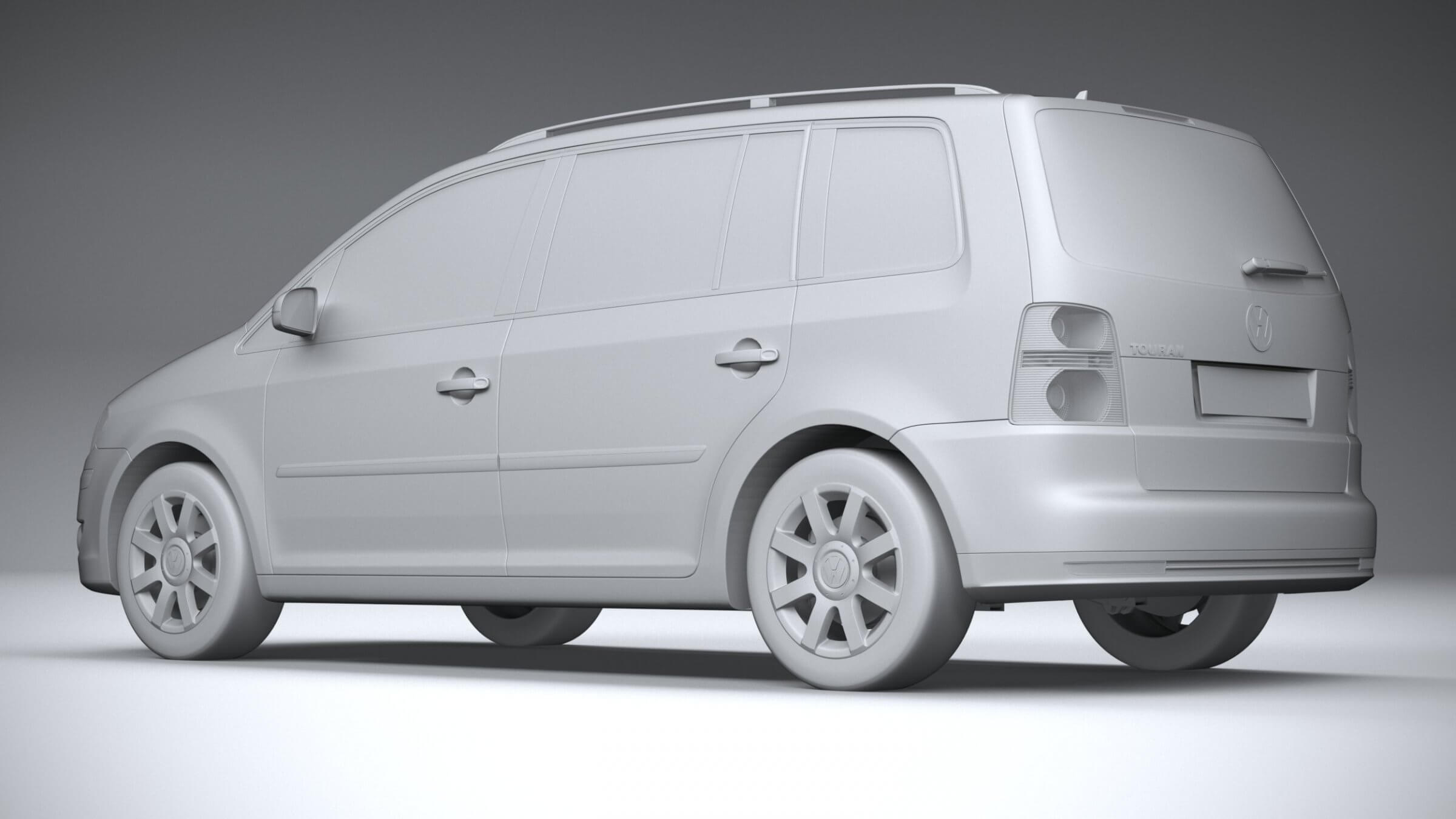 Volkswagen Touran 2007-2011 3D Model by SQUIR