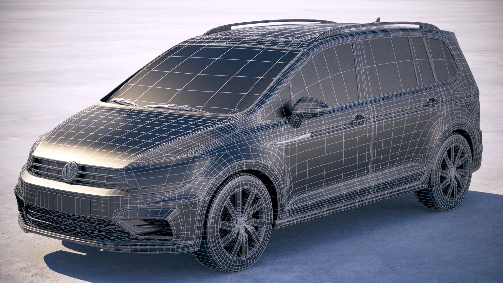 Volkswagen Touran 2018 R-Line 3D Model by SQUIR