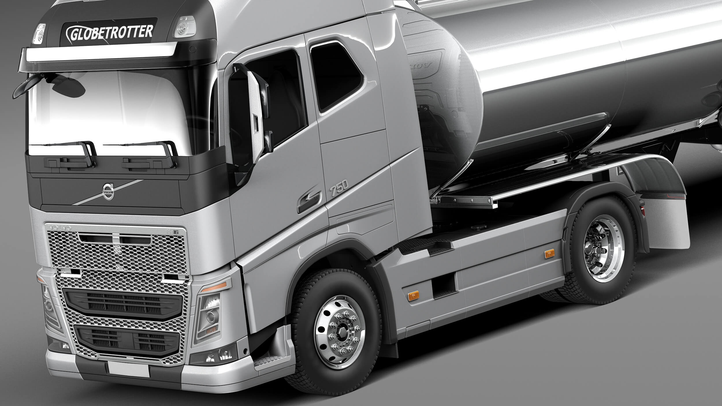 Volvo FH16 Globtrotter Tanker 2013 - 3D Model by SQUIR