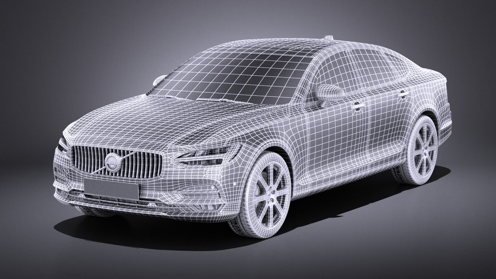 Volvo S90 2017 (V-Ray) 3D Model by SQUIR