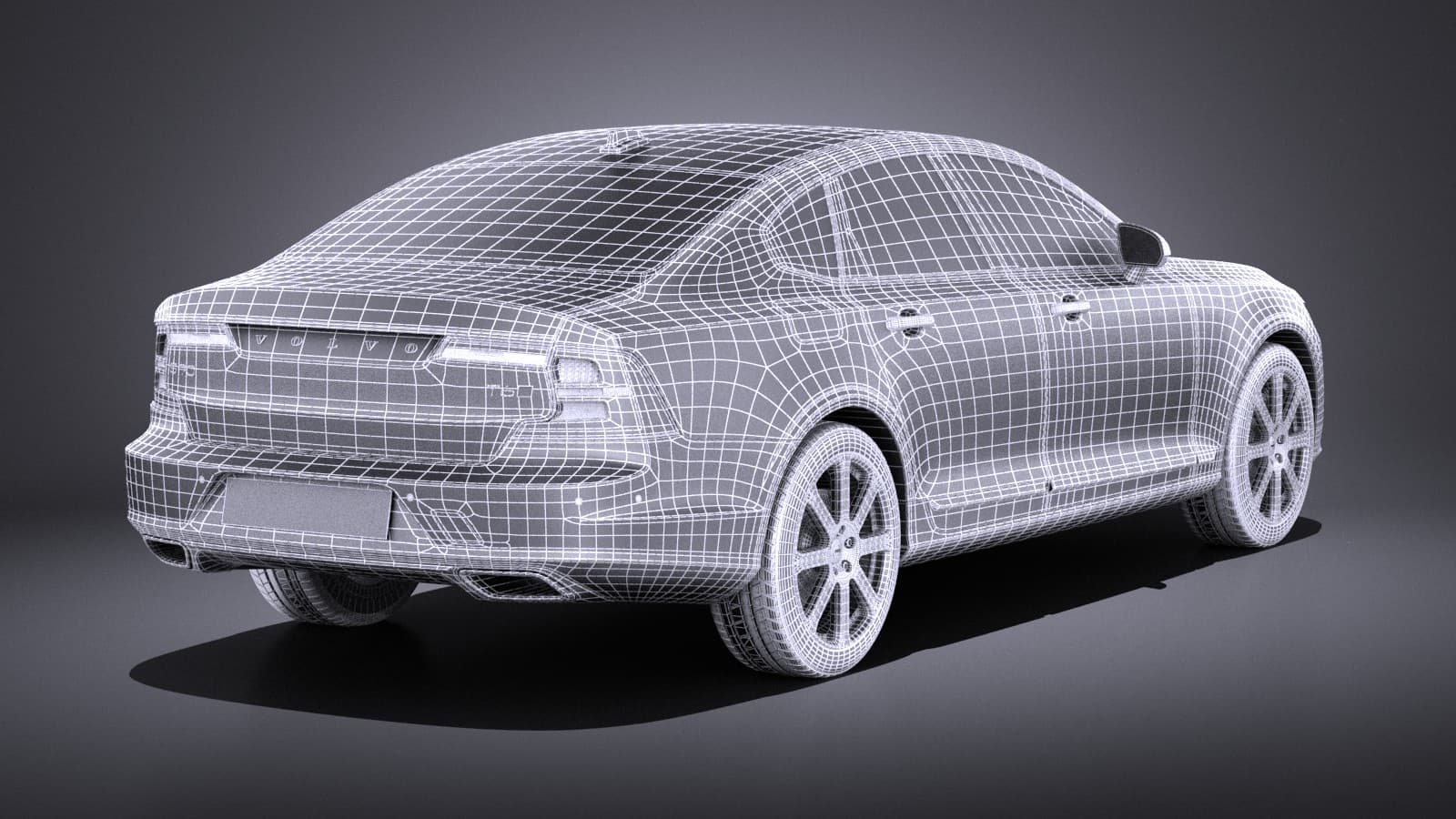 Volvo S90 2017 (V-Ray) 3D Model by SQUIR