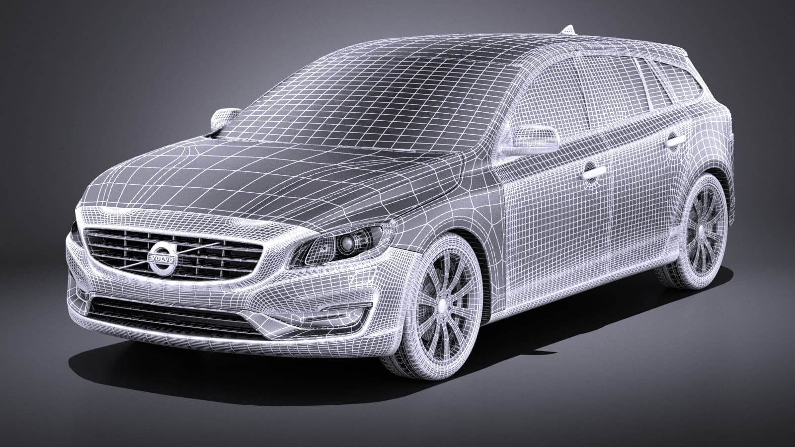 Volvo V60 2014 (V-Ray) 3D Model by SQUIR