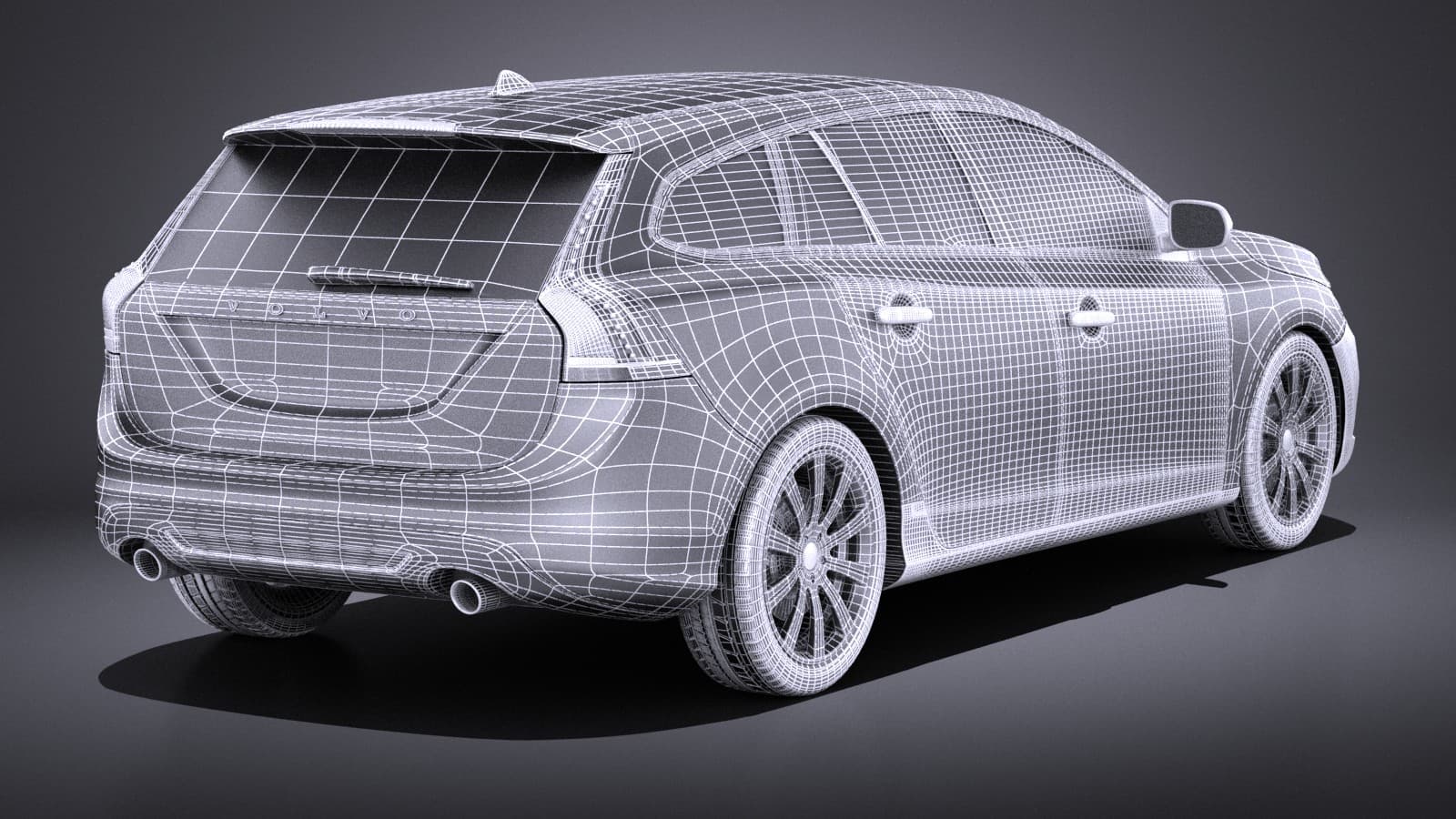 Volvo V60 2014 (V-Ray) 3D Model by SQUIR