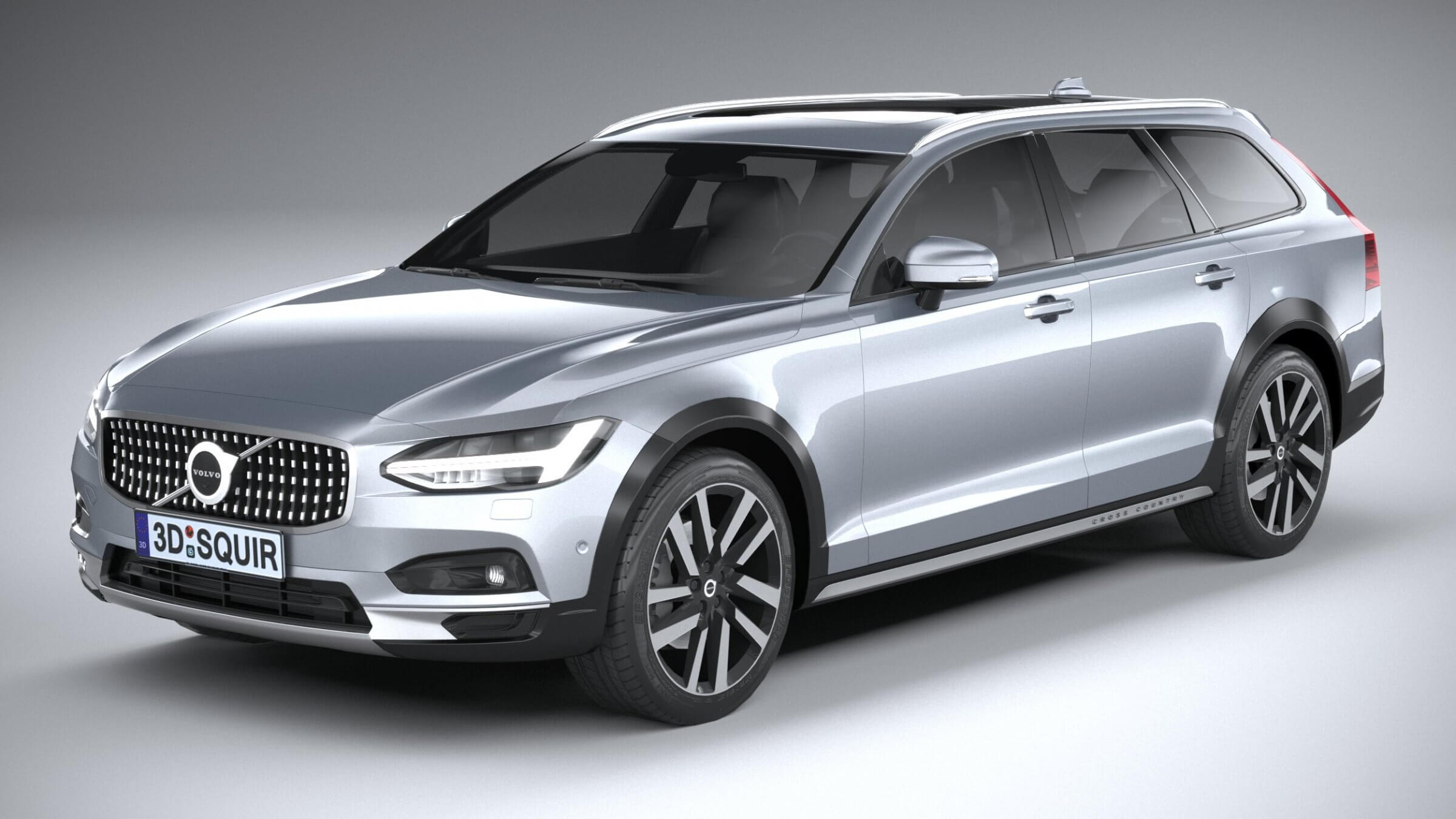 Volvo V90 Cross Country 2020 Low Poly - 3D Model by SQUIR