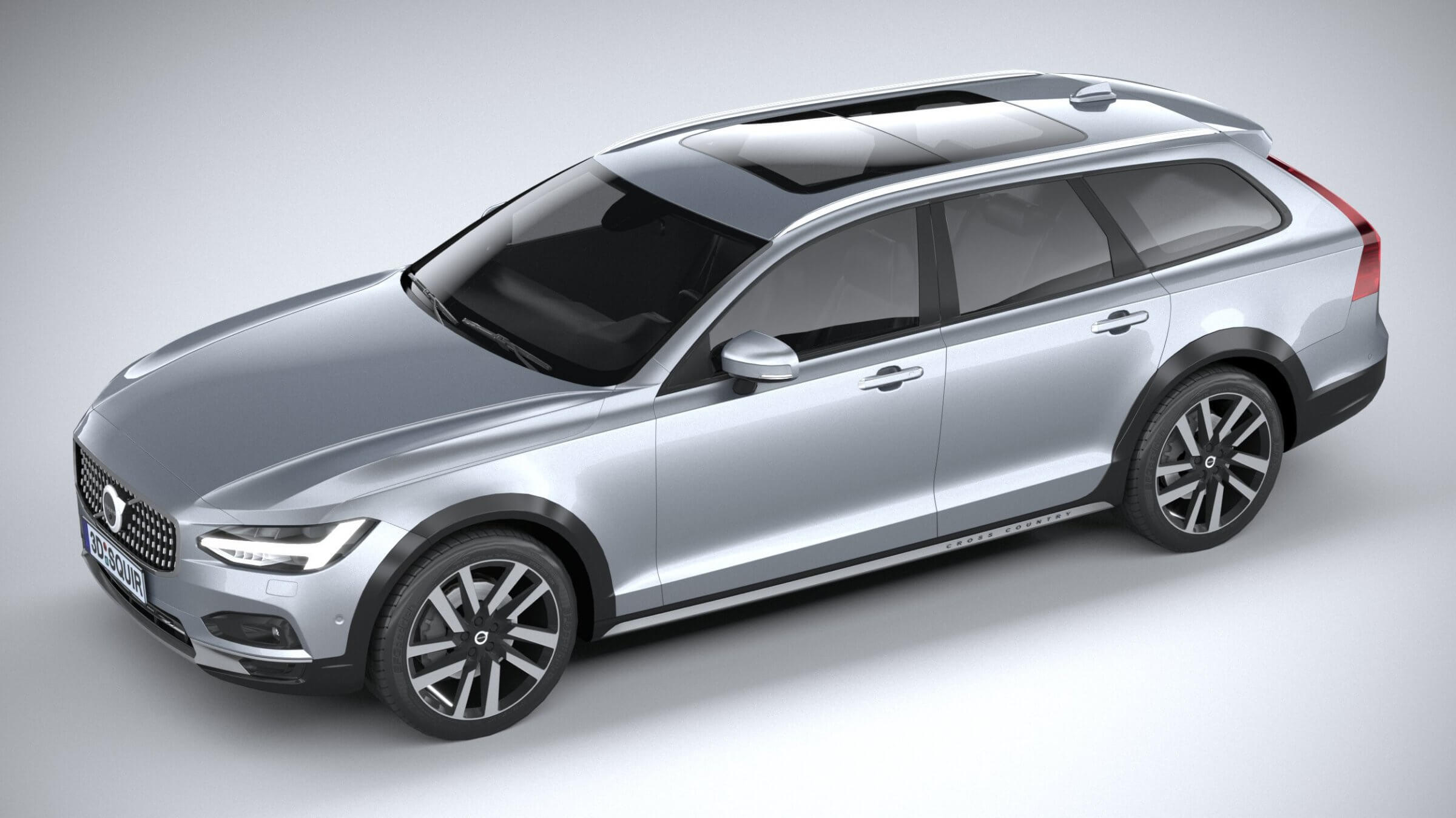 Volvo V90 Cross Country 2020 Low Poly - 3D Model by SQUIR
