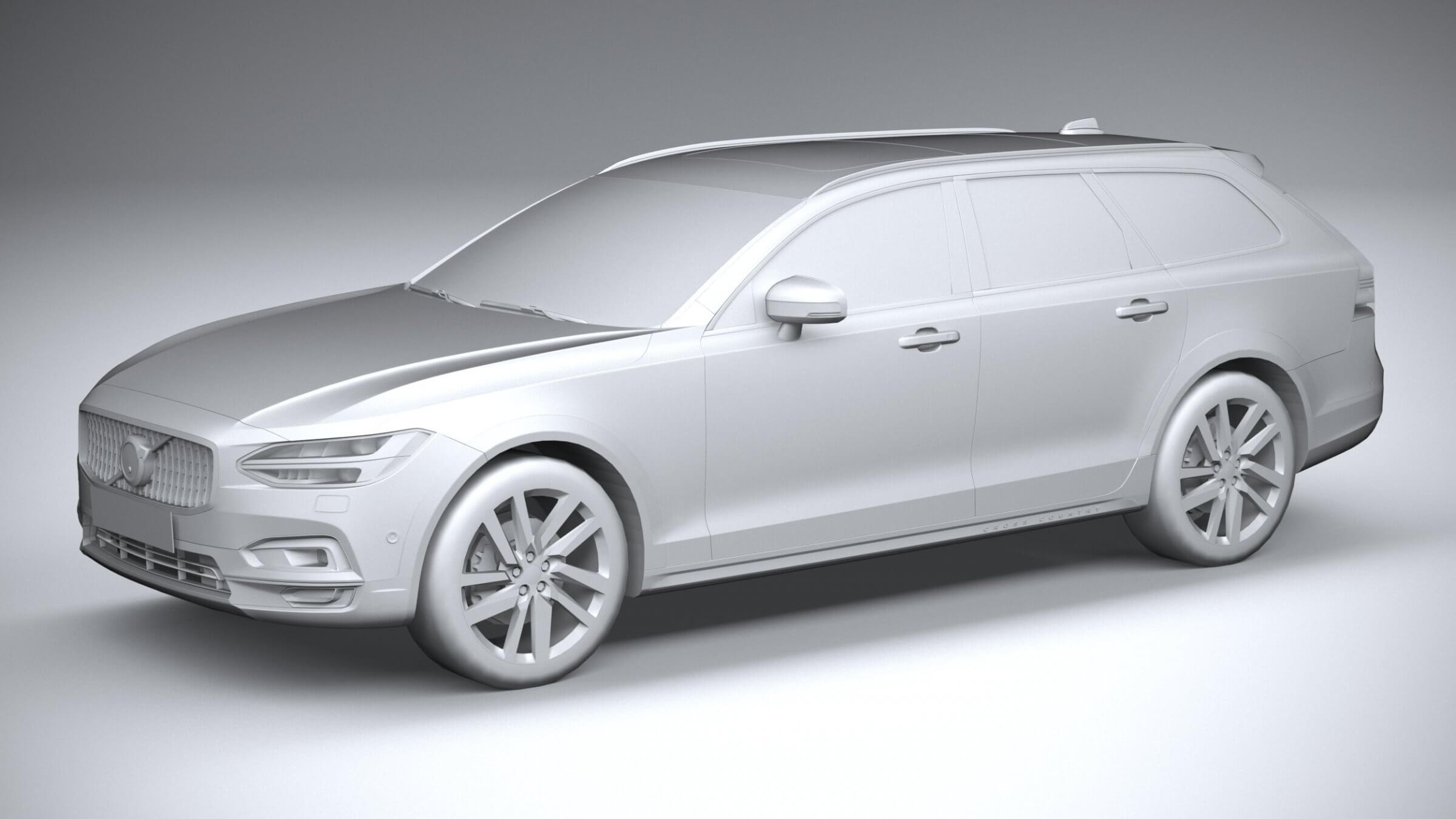 Volvo V90 Cross Country 2020 Low Poly - 3D Model by SQUIR